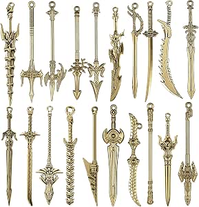 Amazon.com: 20 Pcs Antique Swords Bookmark Metal Vintage Knife Charms ...