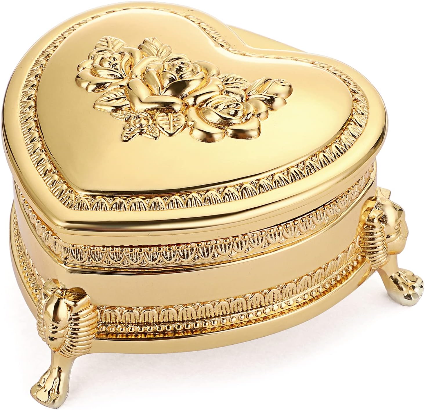 Amazon.com: AVESON Luxury Vintage Metal Alloy Jewelry Box Ring Trinket ...