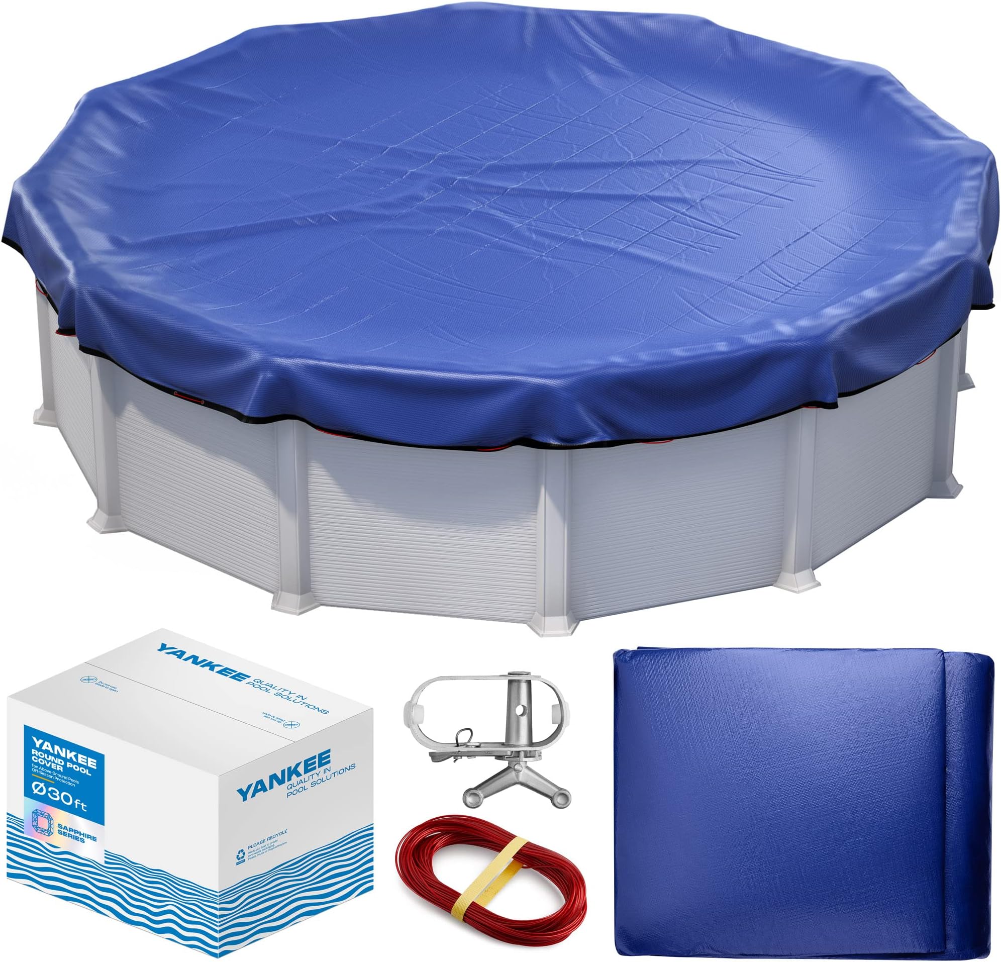 Amazon.com : Yankee Pool Cover | Oval 15x30 ft Winter Pool Cover ...