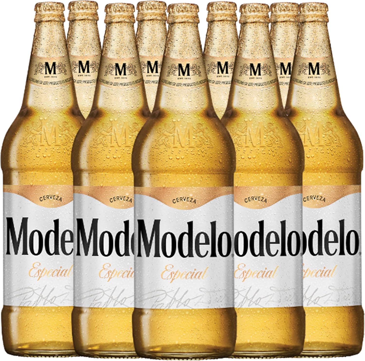 Cerveza Clara Modelo Especial tipo Pilsner 12 botellas de 1L, aroma a ...