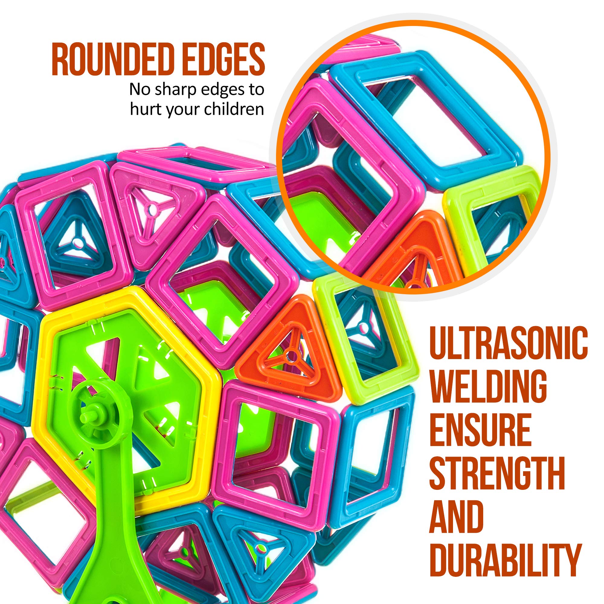 FiNeWaY 89 Pcs 3D Magnetic Building Blocks Magnet Set For Kids ...