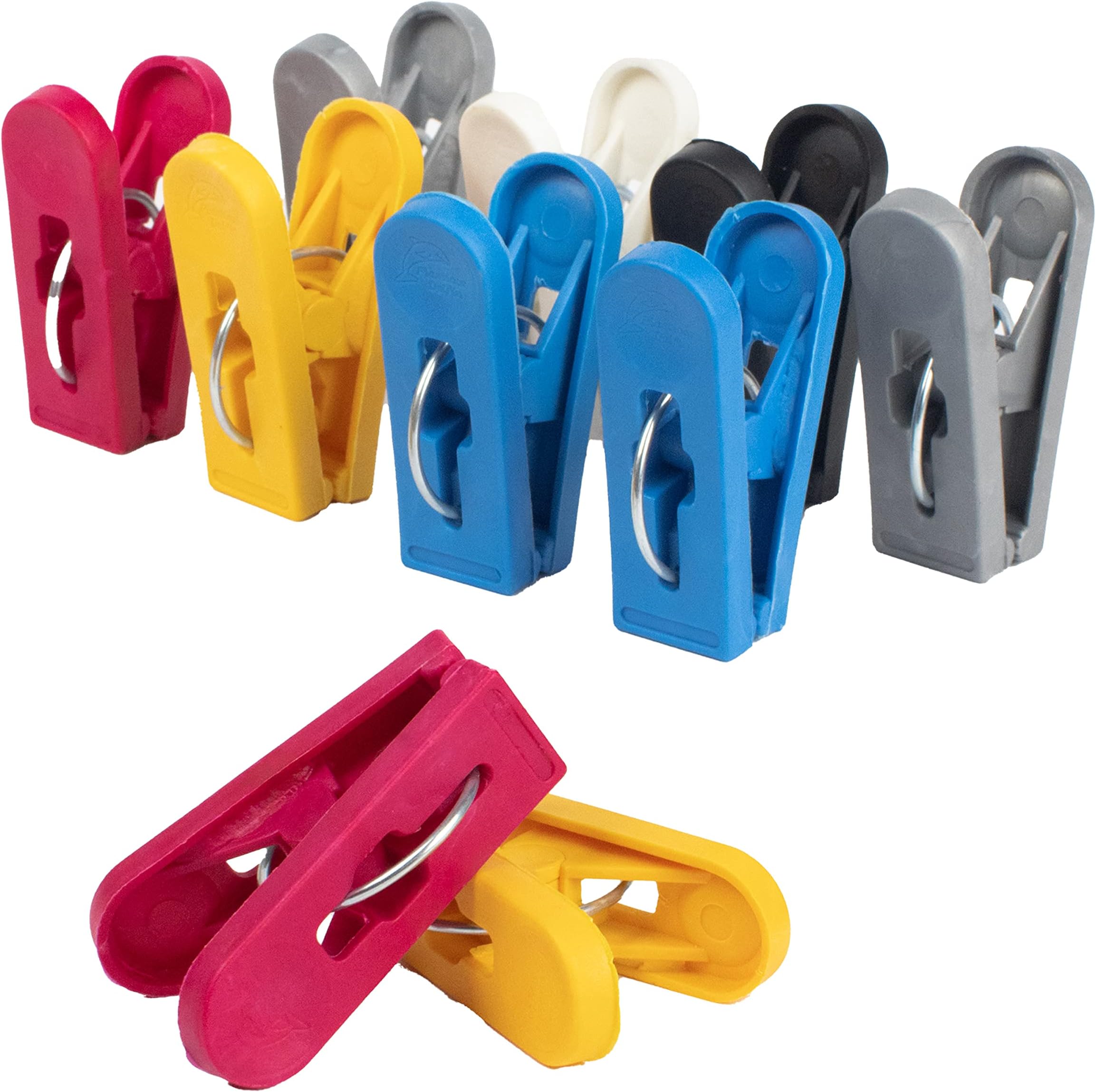 Rovedcity - Pinzas de plástico para ropa, 56 pinzas de ropa coloridas ...