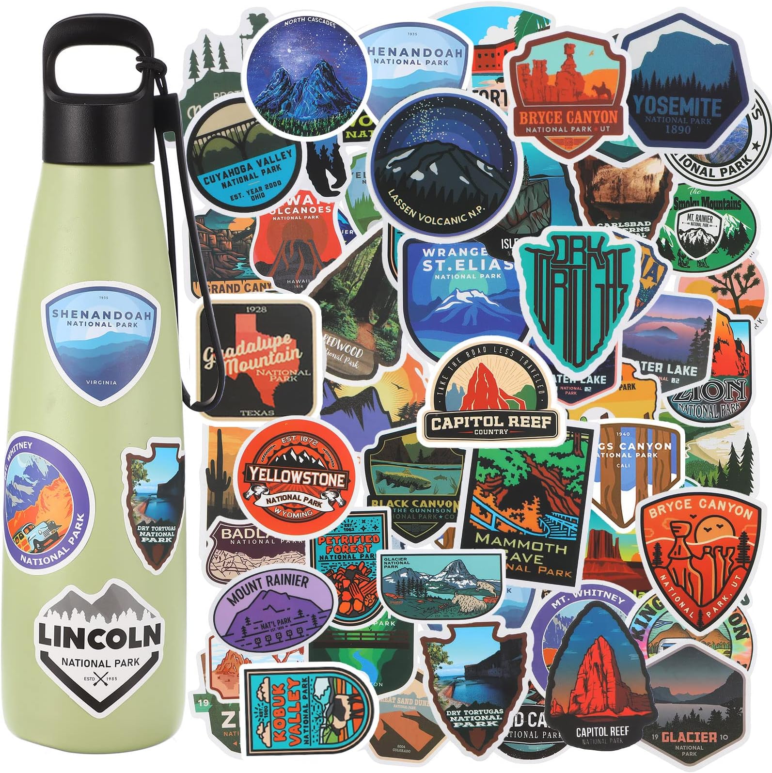 Amazon.com: Decal Dude 63-Pack National Park Vinyl Sticker Set 3" x 2.5 ...