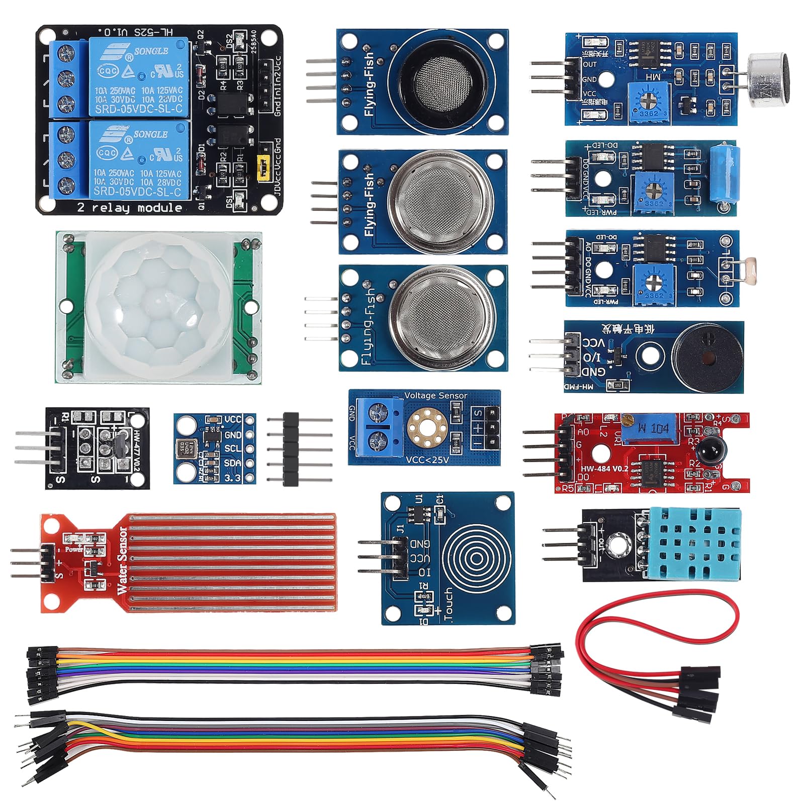 Umlife Upgraded 16 In 1 Smart Home Sensor Modules Kit Compatible For Arduino Uno R3