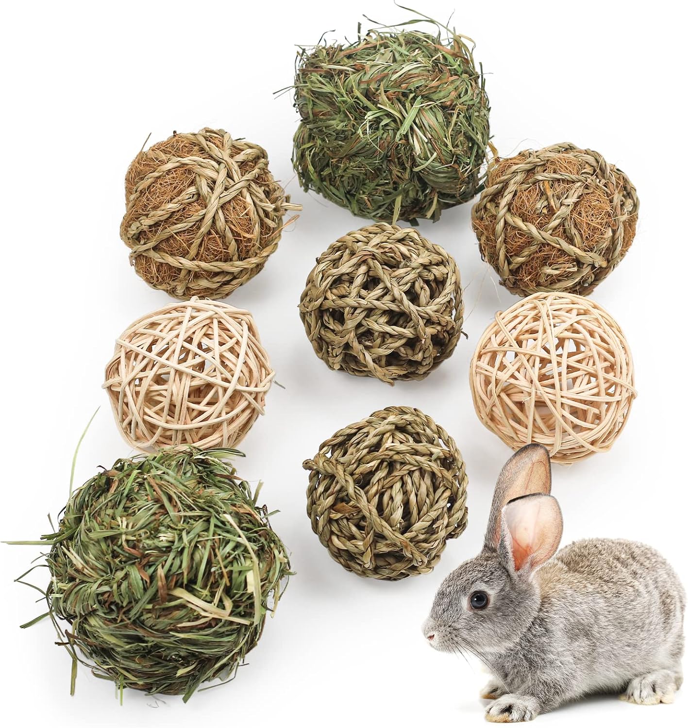 Episkey 8 Pcs Rabbit Toys, Rabbit Treats Guinea Pig toys Small Pets ...