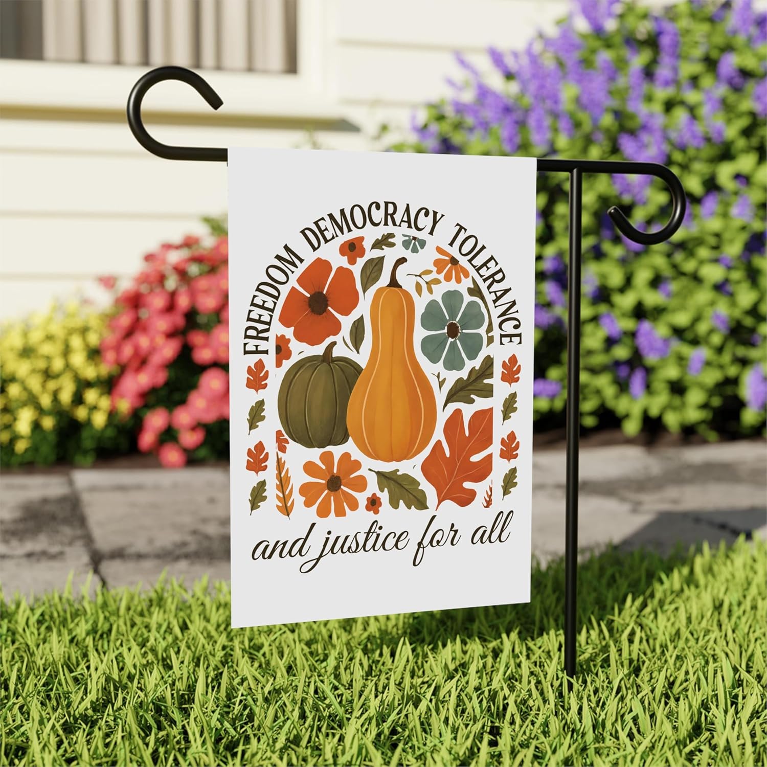 Amazon.com : Autumn Pumpkin Protest Garden Flag, Thanksgiving Resist ...