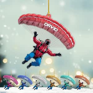 Amazon.com: Personalized Parachute Ornament 2024, Custom Skydiving ...