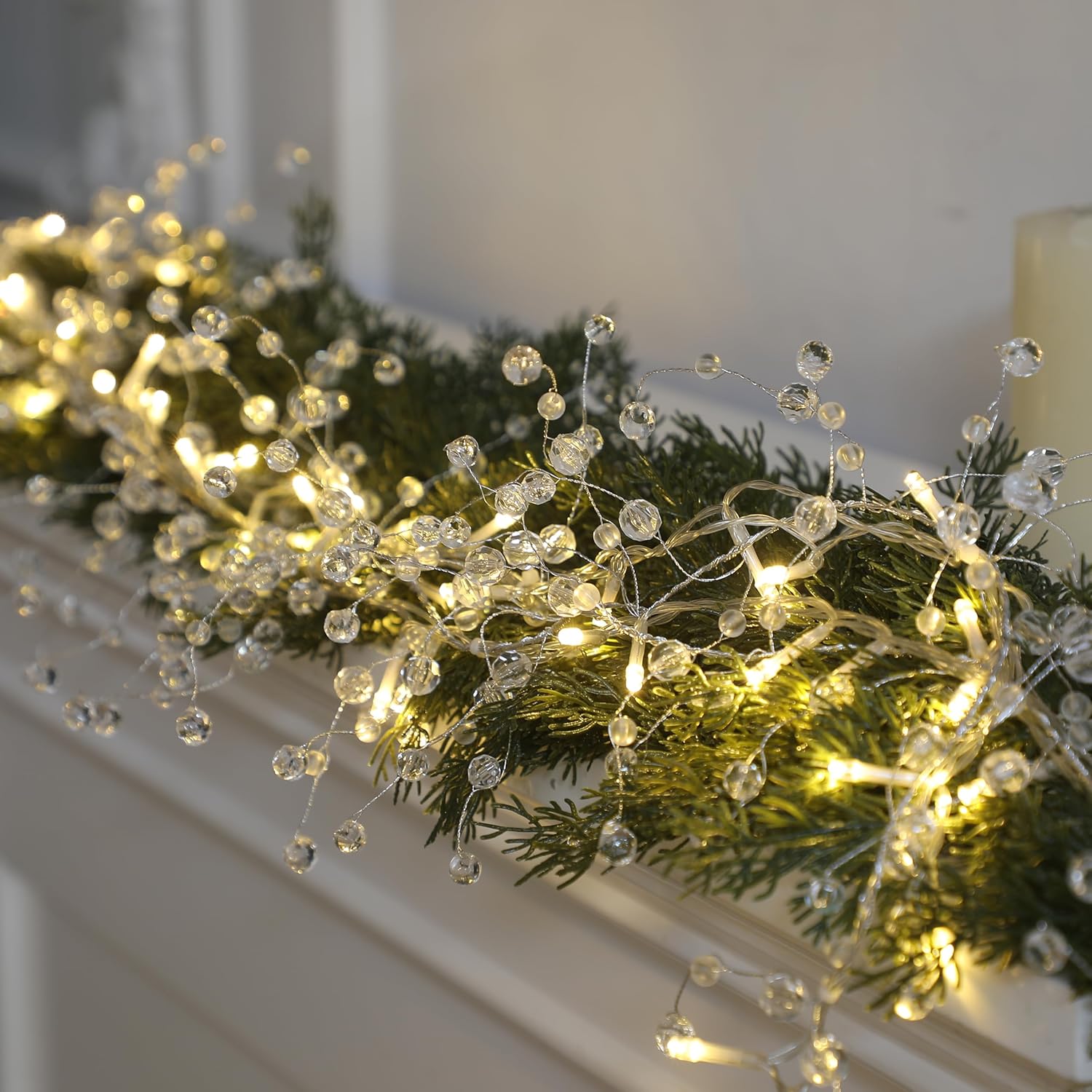 Amazon.com: Soaoo 4 Pack 48 Inch Acrylic Crystal Diamond Garland ...