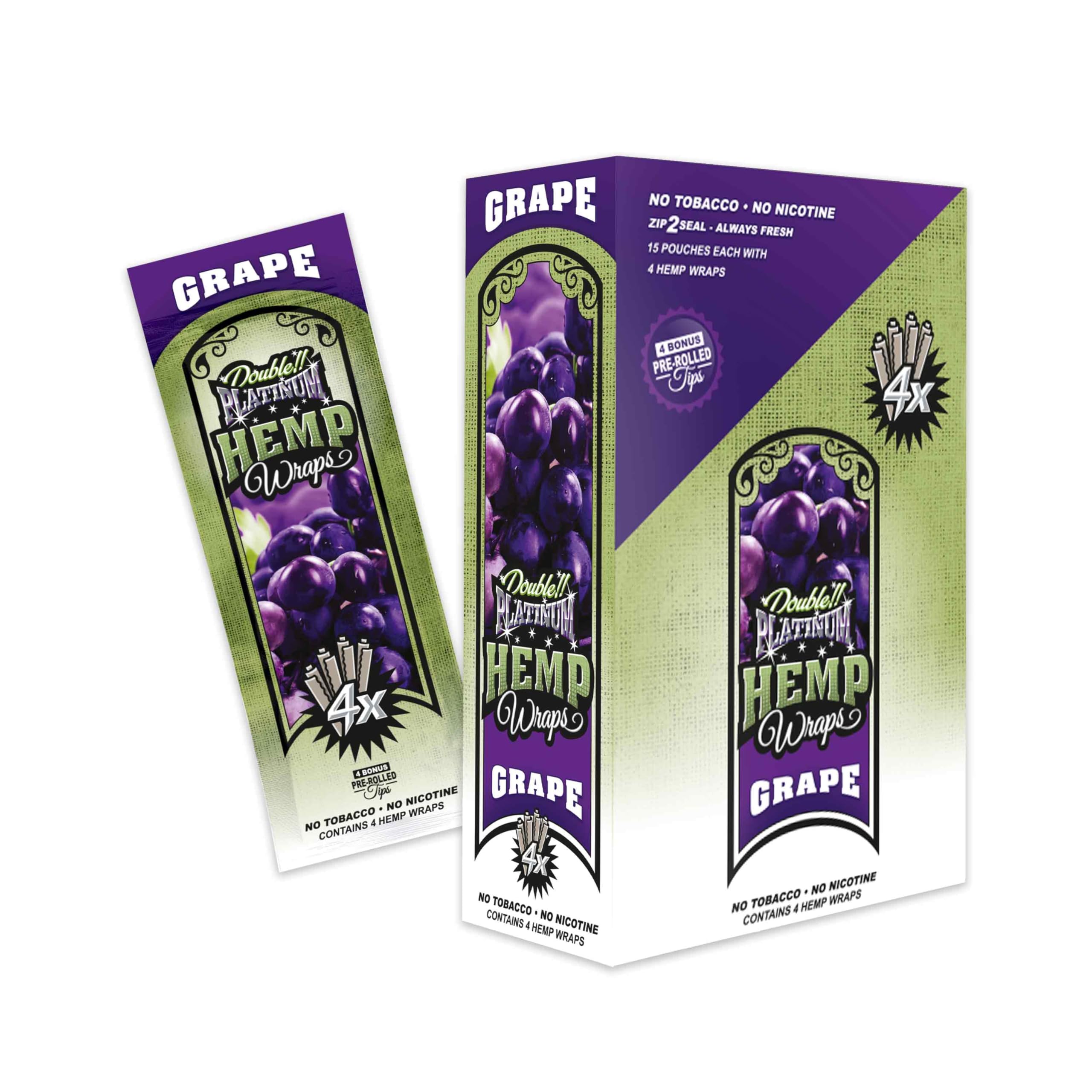 Amazon.com: The Original Double Platinum Wraps – Non GMO – 4 Wraps ...