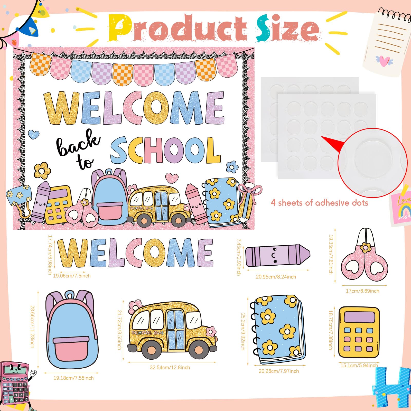 Snapklik.com : Welcome Back To School Bulletin Board Set Composition ...