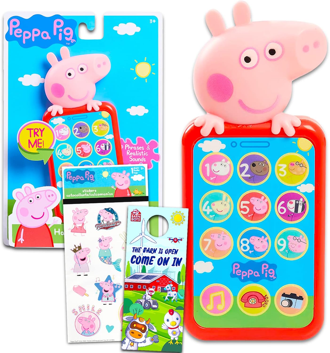 Amazon.com: Peppa Pig Toy Phone Set - Bundle with Pretend Cell Phone ...