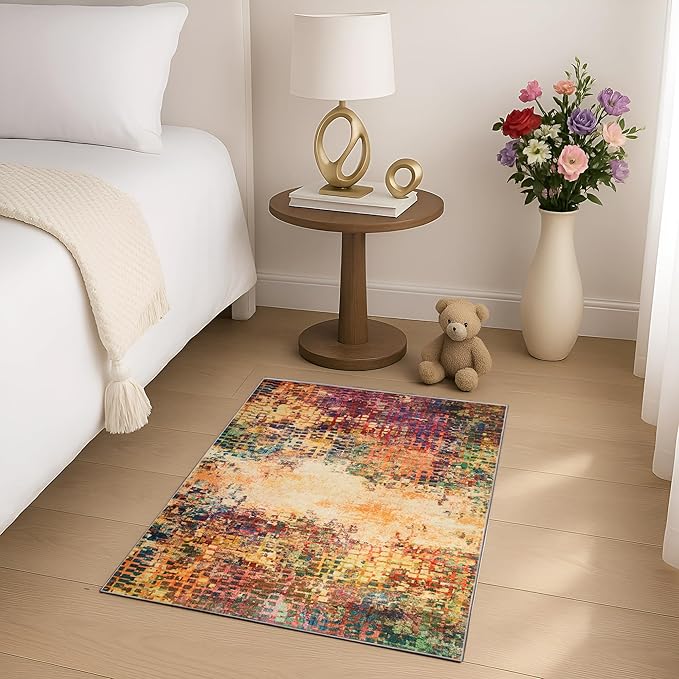 Imperial Rooms Machine Washable Bedside Small Rug 40x60 cm - Soft Short ...