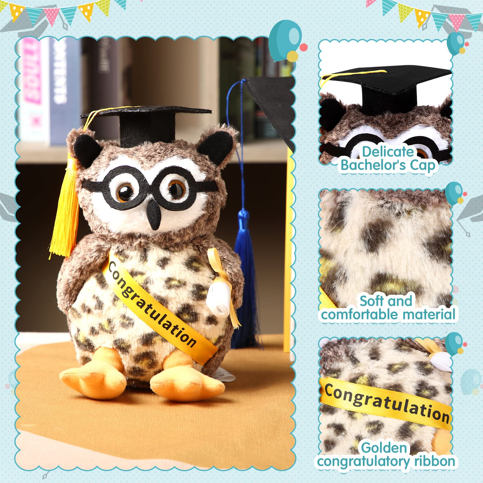 Snapklik.com : Aoriher Graduation Plush Stuffed Animal 2025 Owl Cute ...