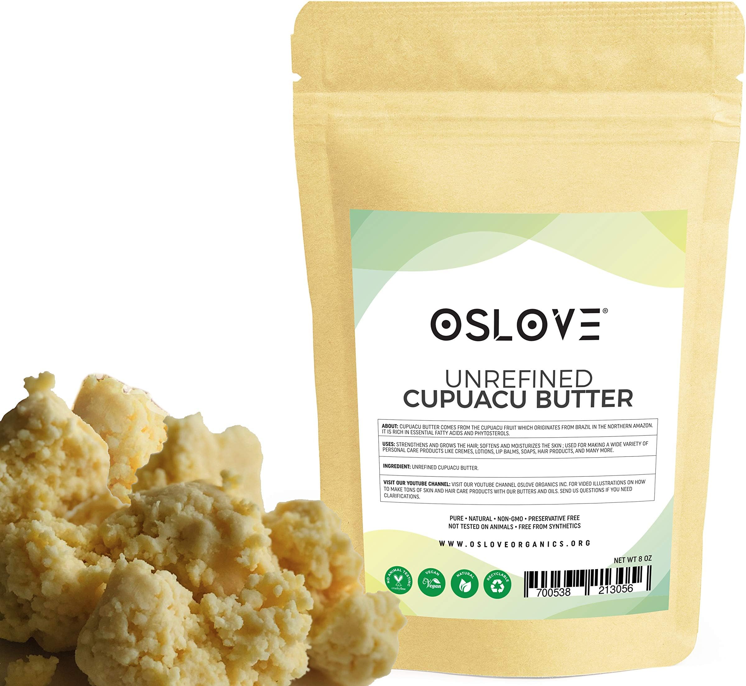 Amazon.com : Oslove Organics Cupuacu butter -Pure and Natural 8oz Fresh ...