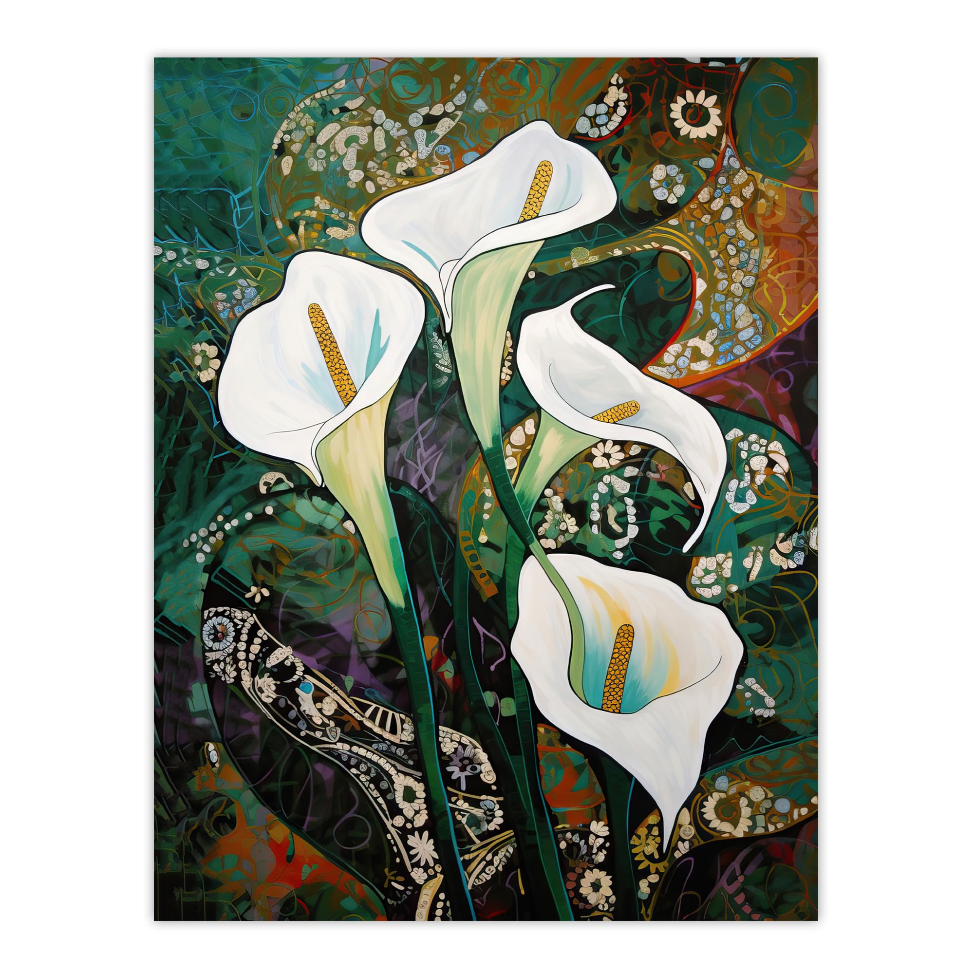 Oil Paintings Of Lilies Orange Calla Lily Flower Oil Painting