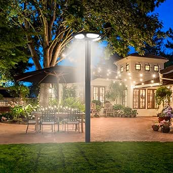 Lsliangmei Outdoor Solar Light Poles for Yard，Solar Outdoor Post Light ...