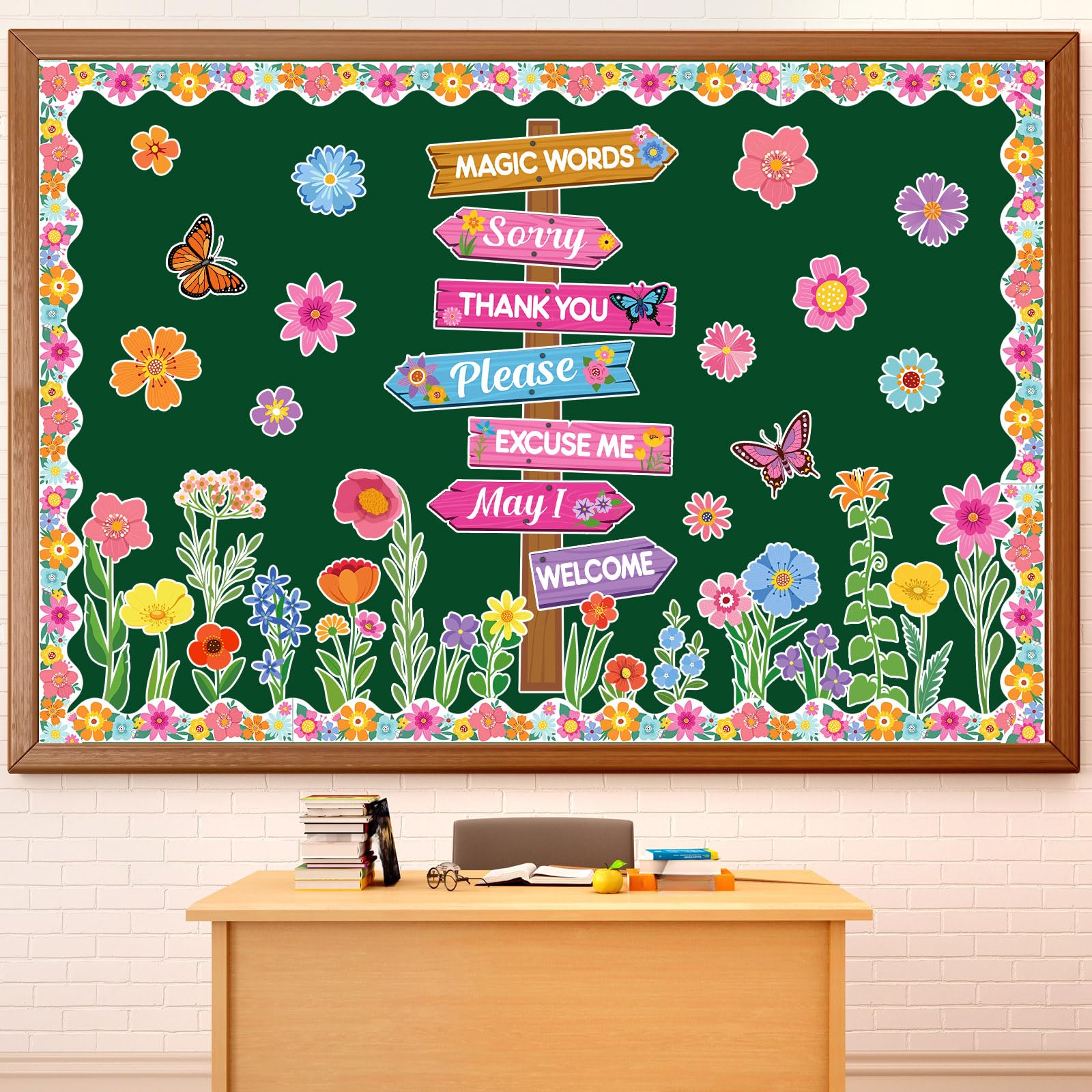 Snapklik.com : Epakh Flower Bulletin Board Decorations Set Flower Sign ...