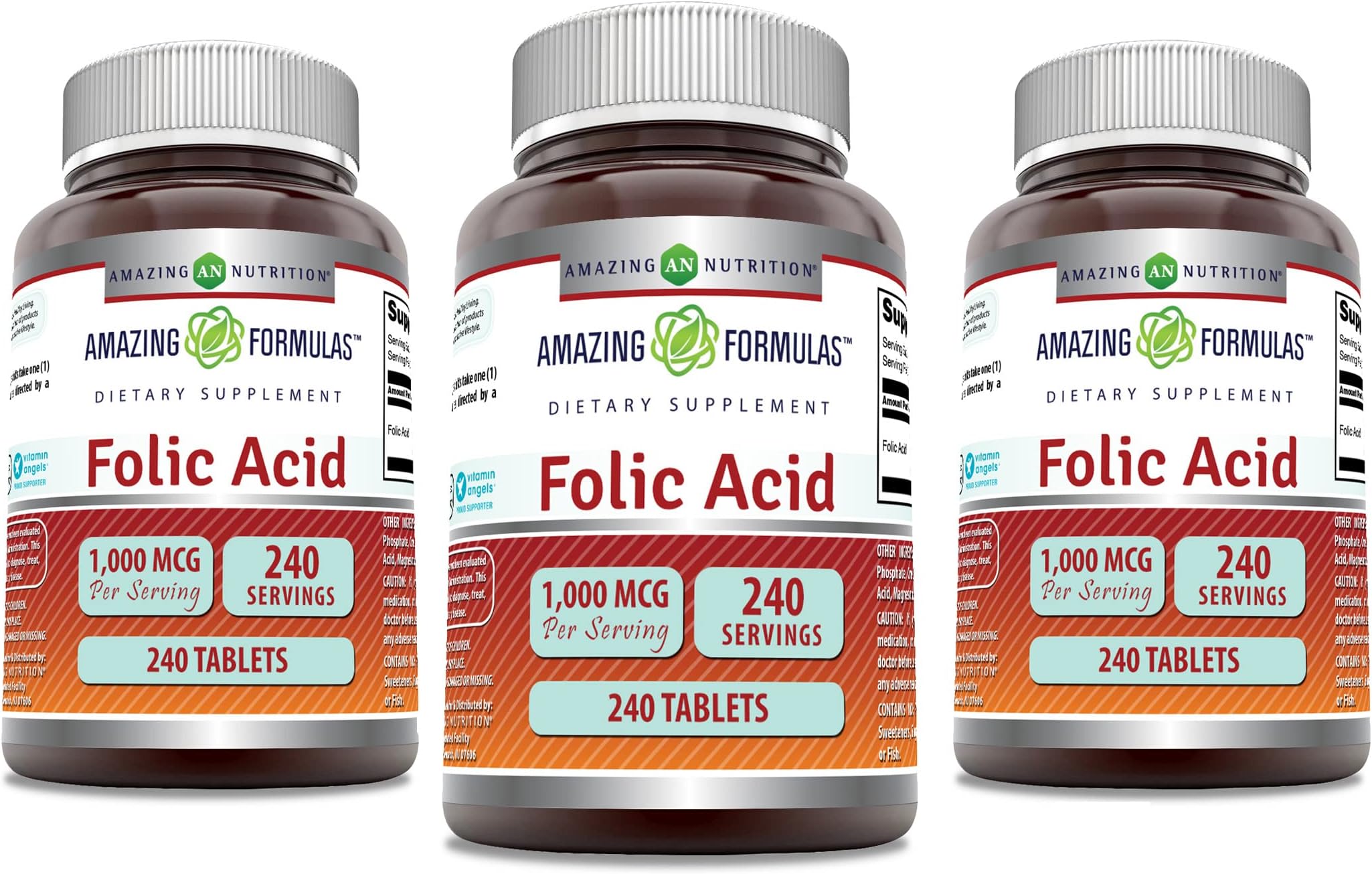 Amazon.com: Amazing Formulas Folic Acid 1000 mcg (1 mg) Tablets ...