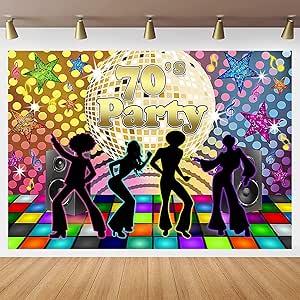 Amazon.com : REAGTUGHT 70s Disco Party Backdrop Retro Disco Ball ...
