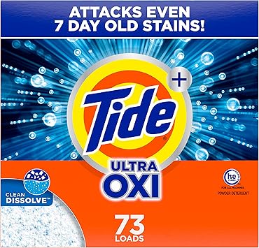 Amazon.com: Tide Plus Ultra Oxi Powder Laundry Detergent, 73 loads, 127 oz