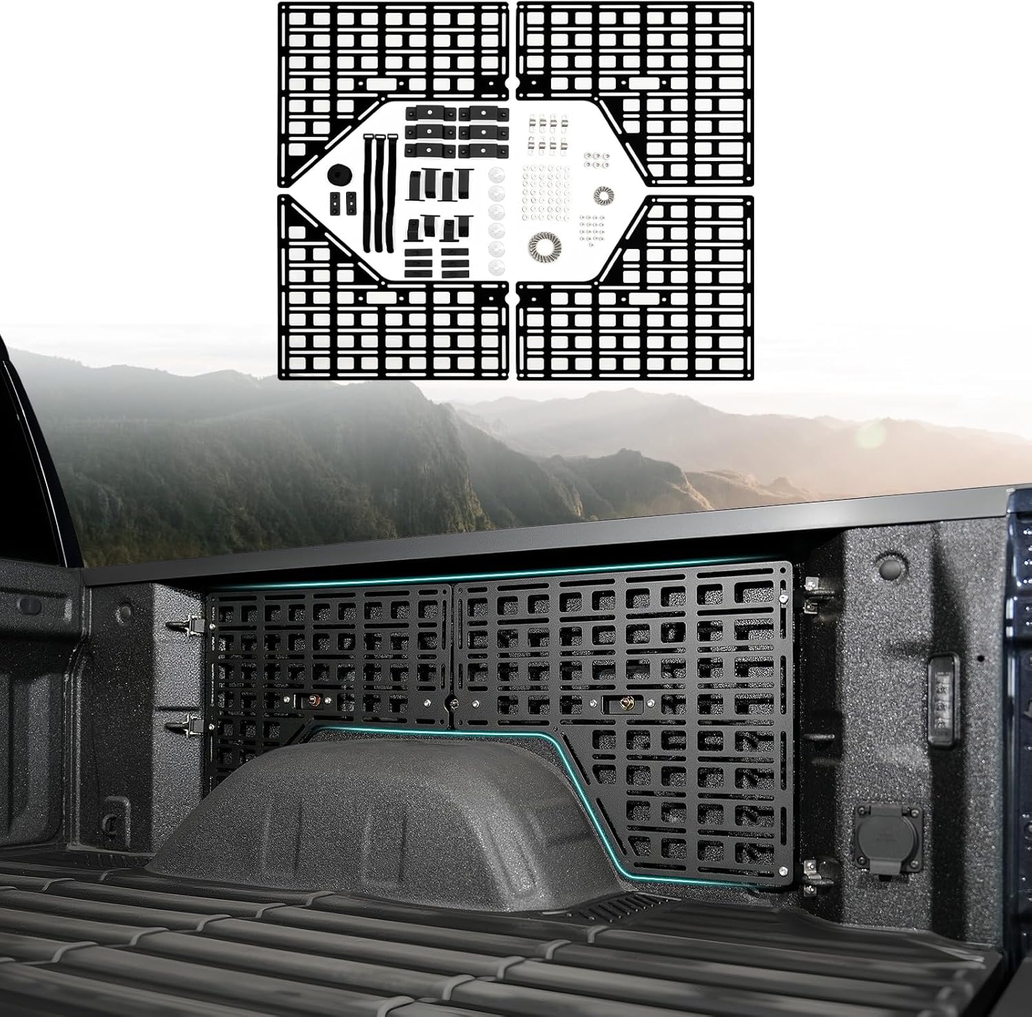 Amazon.com: OUSUWO Side Truck Bed Molle Panel Rack System Compatible ...