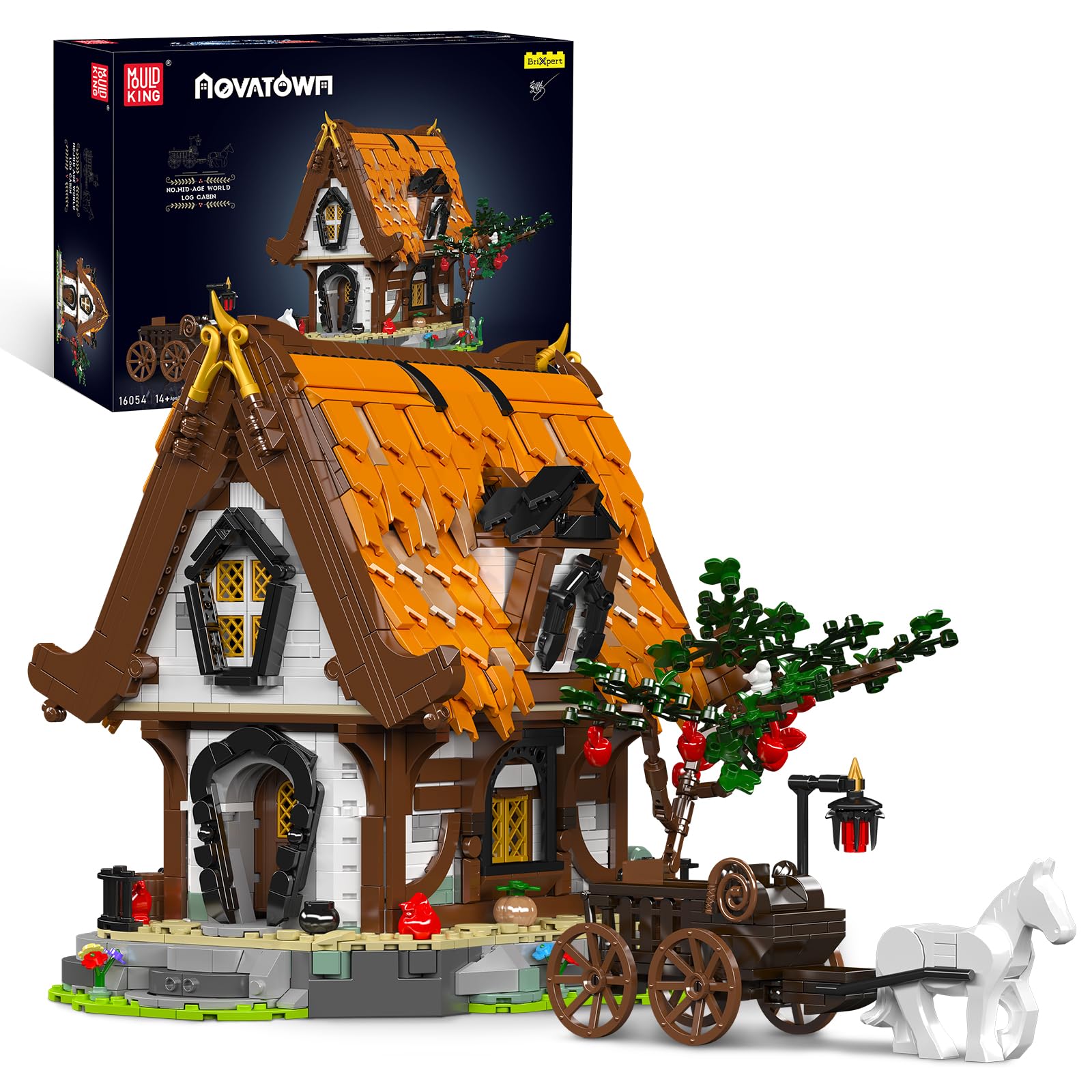 Amazon.com: Mould King 16054 Wood-Cabin Building Set with LED Lights ...