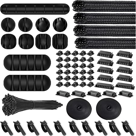 Amazon.com: 192 PCS Cable Management Kit 4 Wire Organizer Sleeve,11 ...