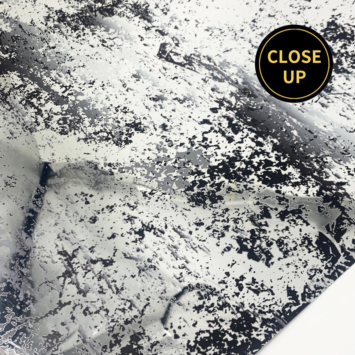 Grid Vintage Foxed Silver Chrome Reflective Style Wallpaper, Grunge ...