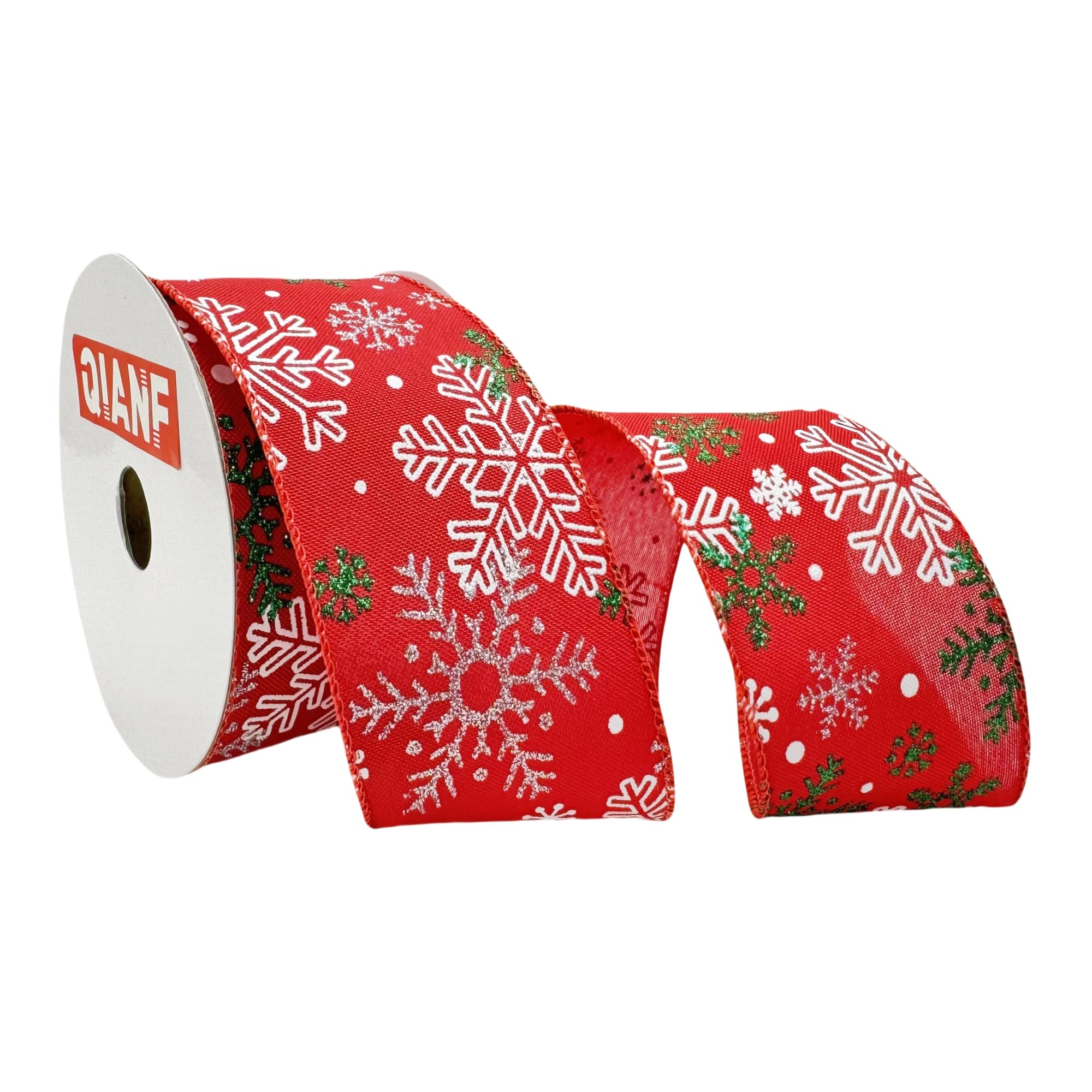 Amazon.com: QIANF Glitter Snowflake Burlap Wired Ribbon Christmas ...