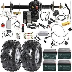 Amazon.com: YC Yier Complete Go Kart Assembly Kit, 30" Rear Axle Kit 48V 1000W Brushless Motor ...
