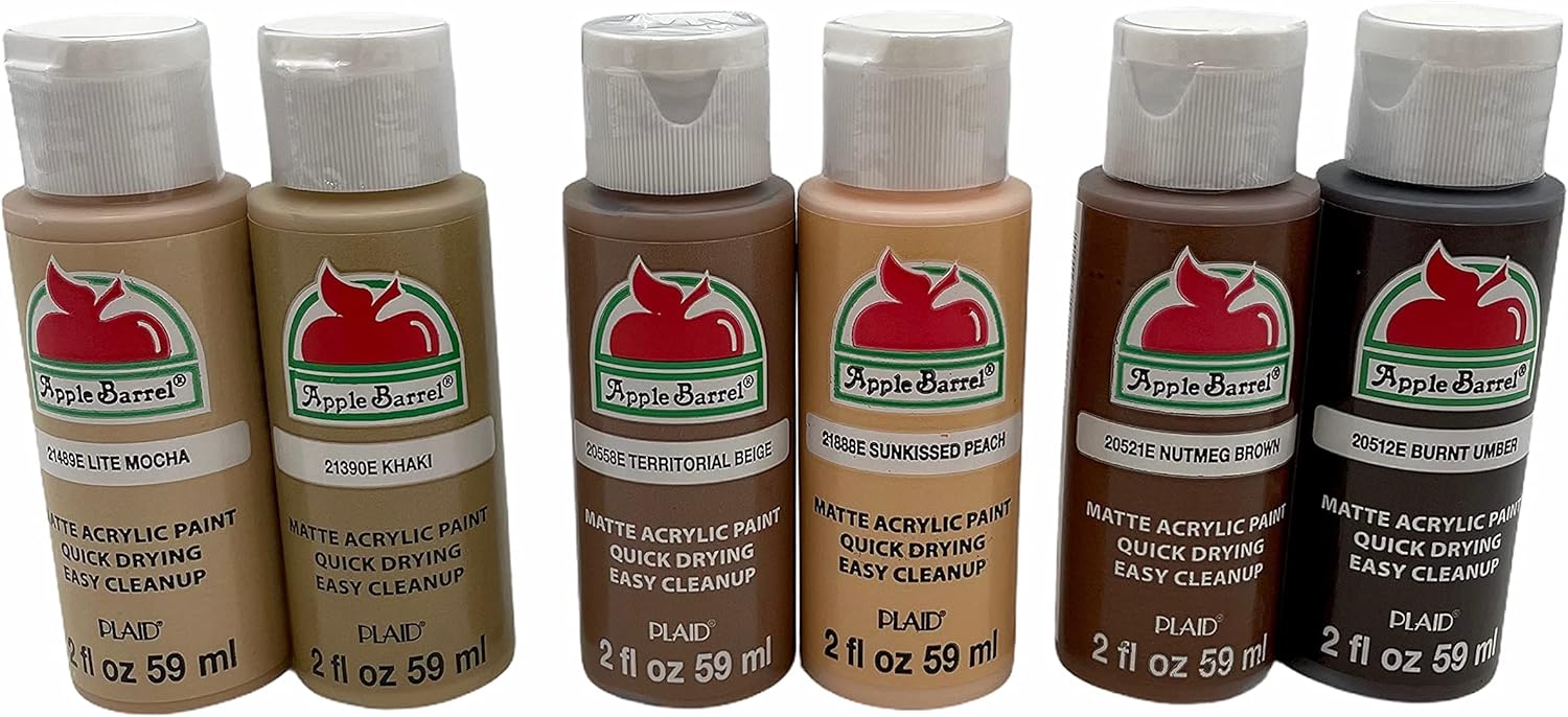 Amazon.com: Dark Flesh Tone Acrylic Paint Set : Arts, Crafts & Sewing