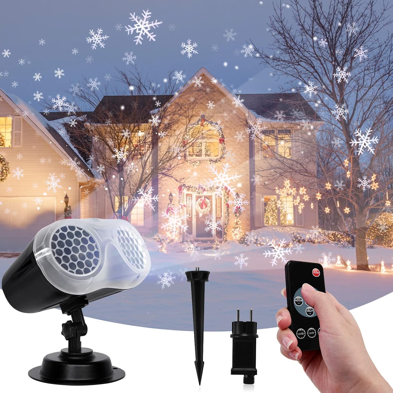 Projector Christmas Landscape Lights Outdoor Binocular Snowflake ...
