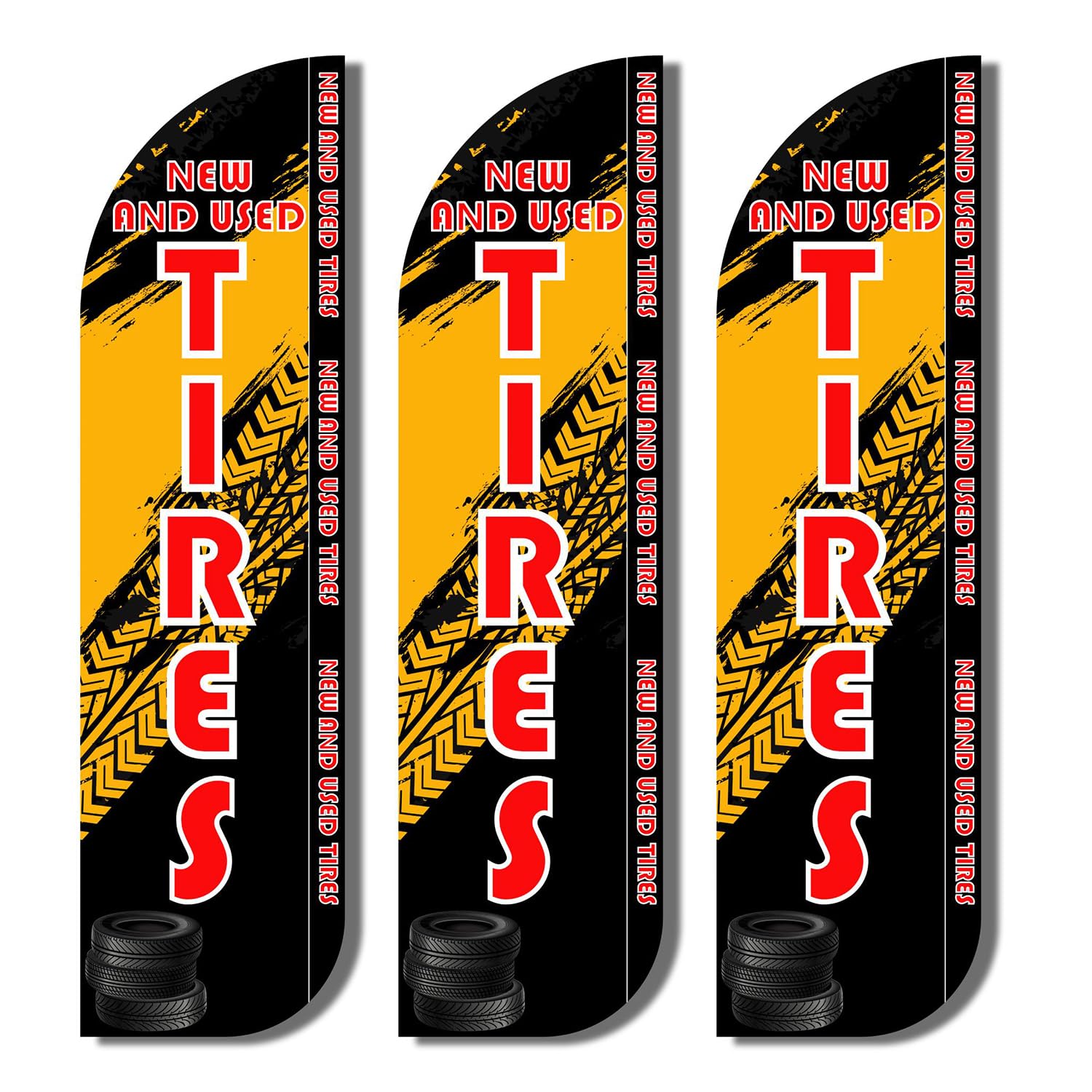 Amazon.com : New & Used Tires King Sized Flags Pack of 3 | Advertising ...