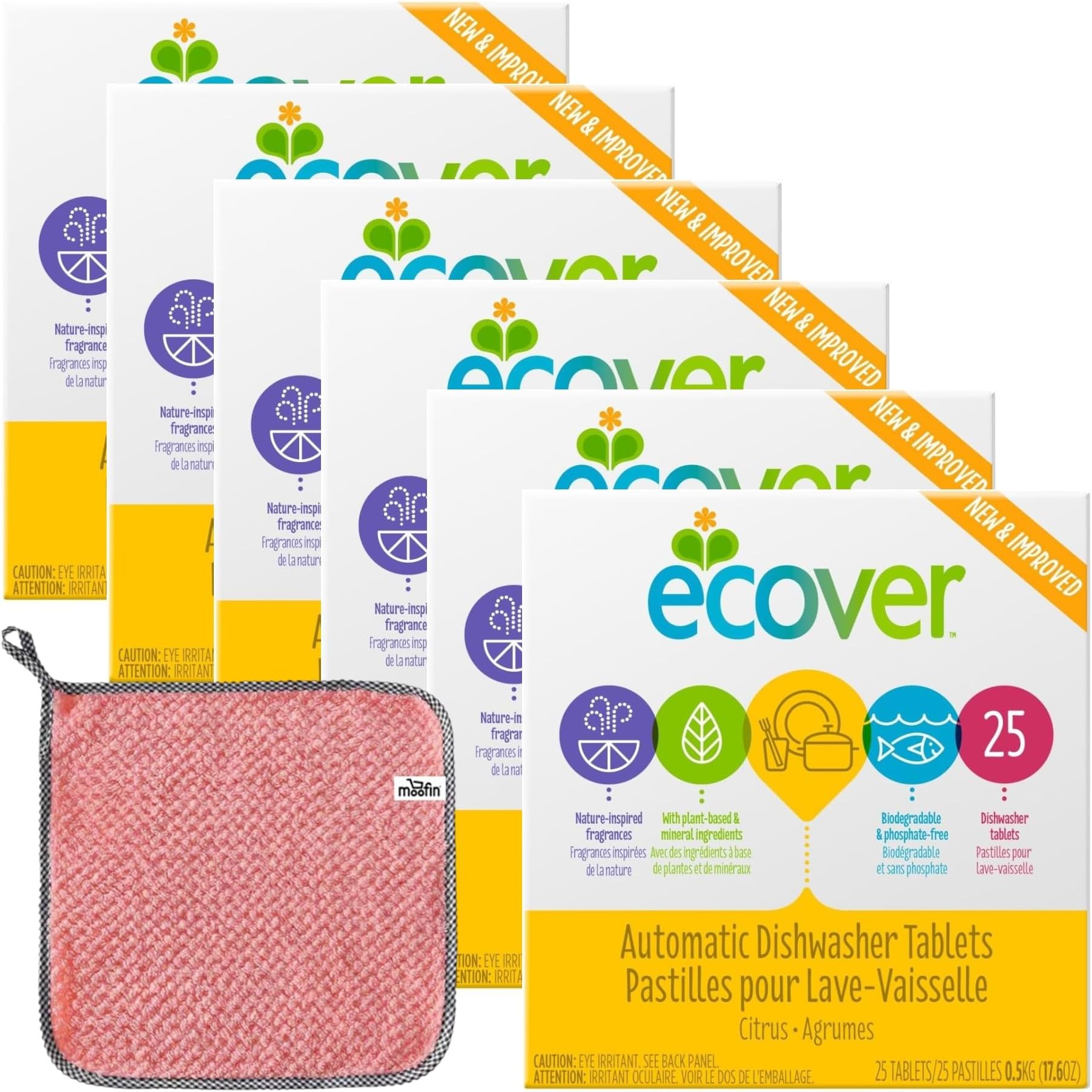 Amazon.com : Ecover Naturally Derived Automatic Dishwasher Tablets ...