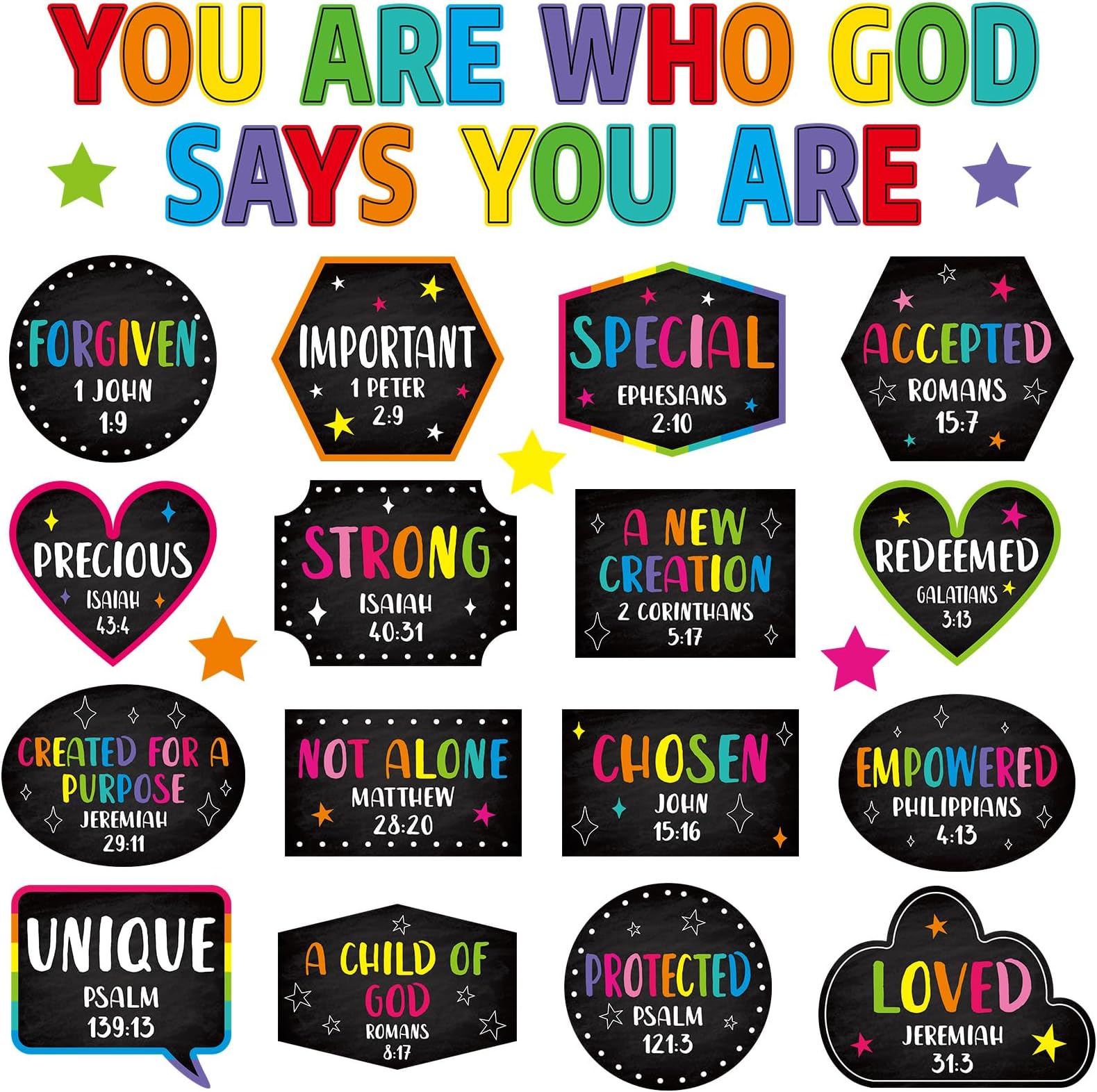 Amazon.com: Christian Bulletin Board Decorations - Bible Verses ...