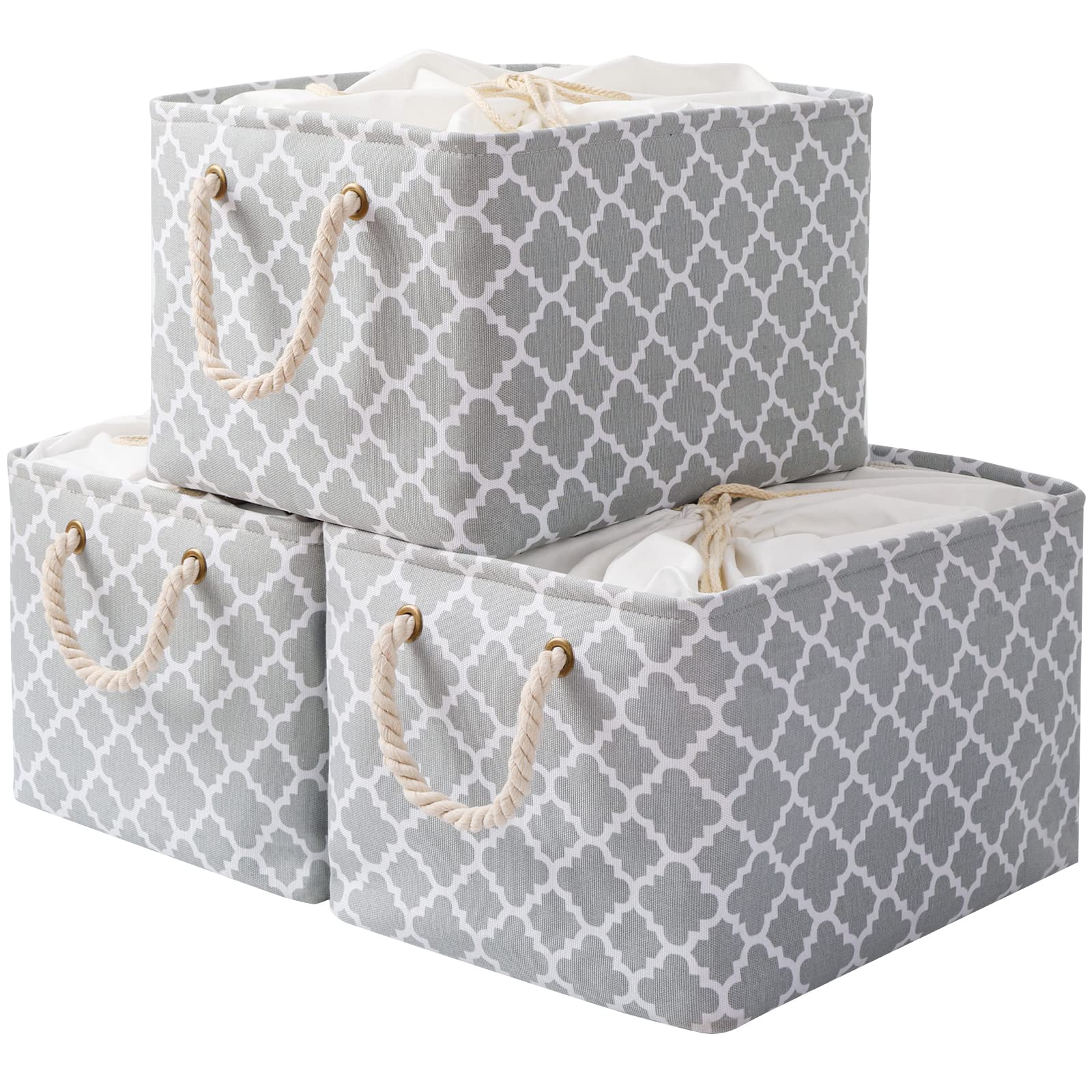 OUTBROS Foldable Fabric Basket, Wardrobe Storage Organiser, Box for ...