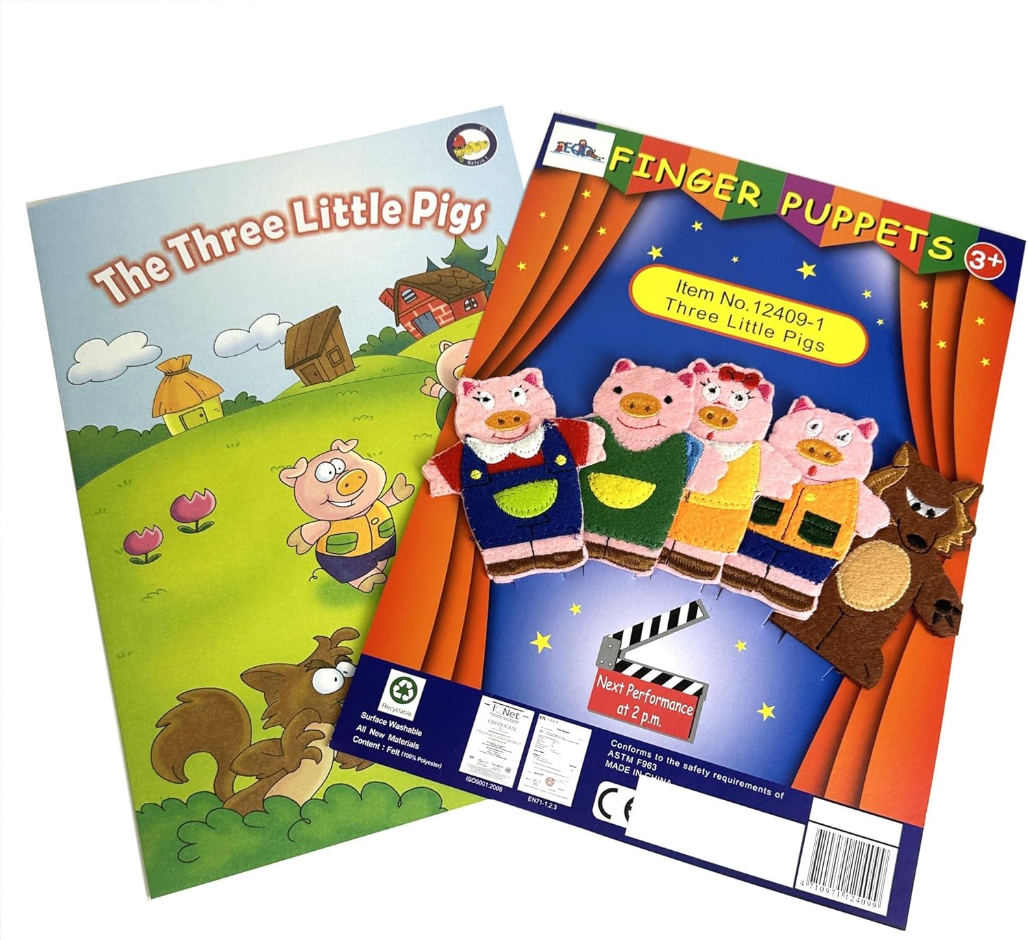 Three Little Pigs Finger Puppet Set : Amazon.co.uk: Toys & Games