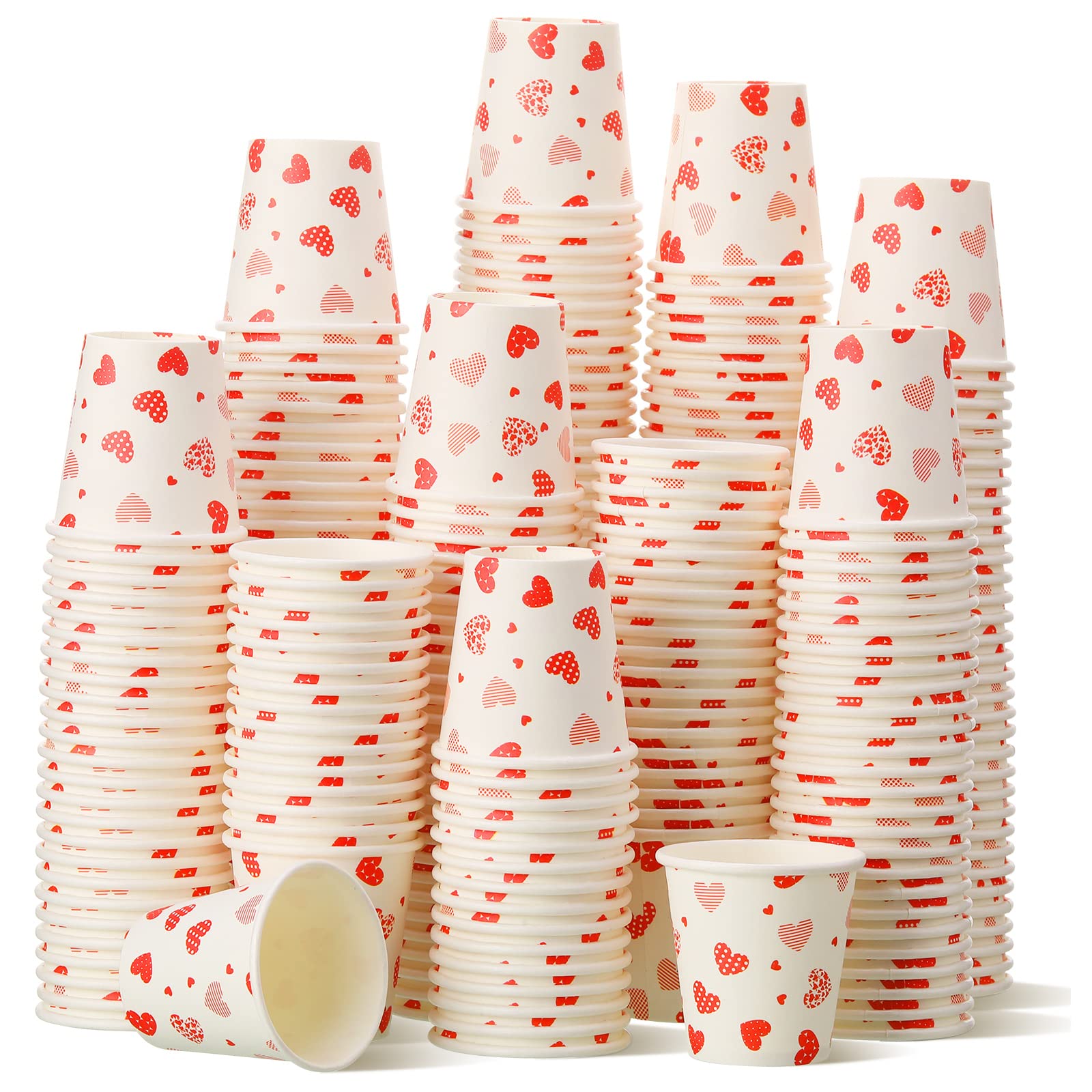 Amazon.com: Eaasty 300 Pack Valentine's Day Disposable Paper Cups 3oz ...