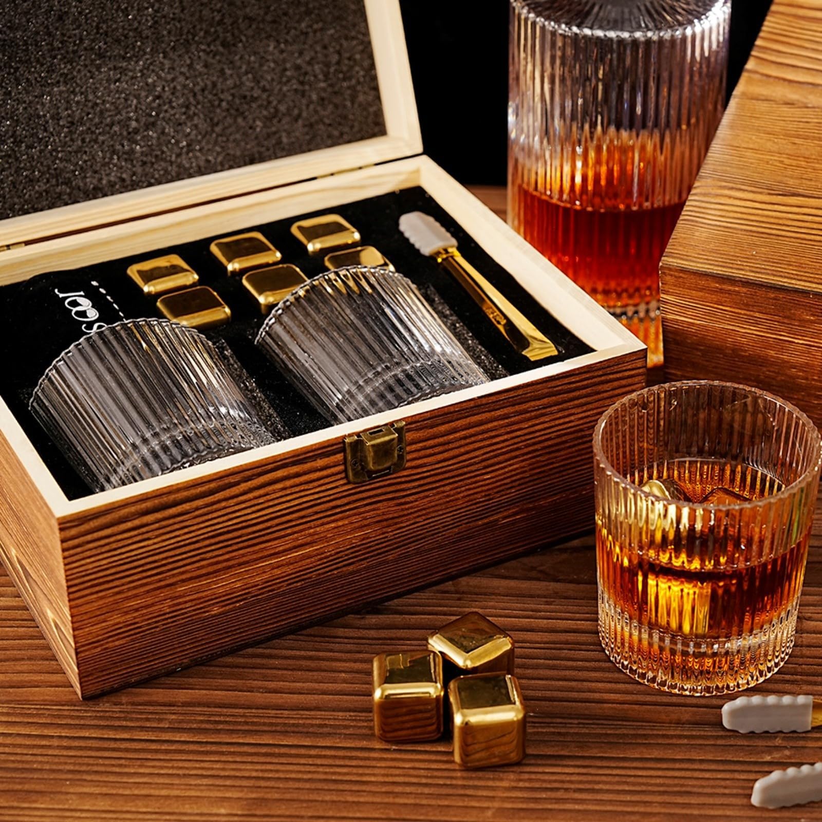 Amazon.com: Whiskey Stones Gift Set Pack of 9 Whiskey Rocks in Engraved ...