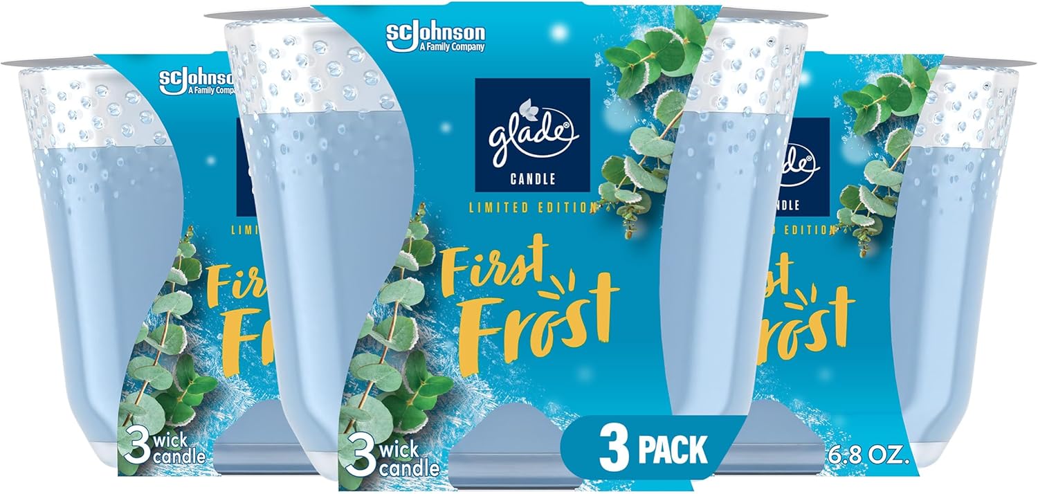 Amazon.com: Glade First Frost Fragrance Candle Infused With Essential ...