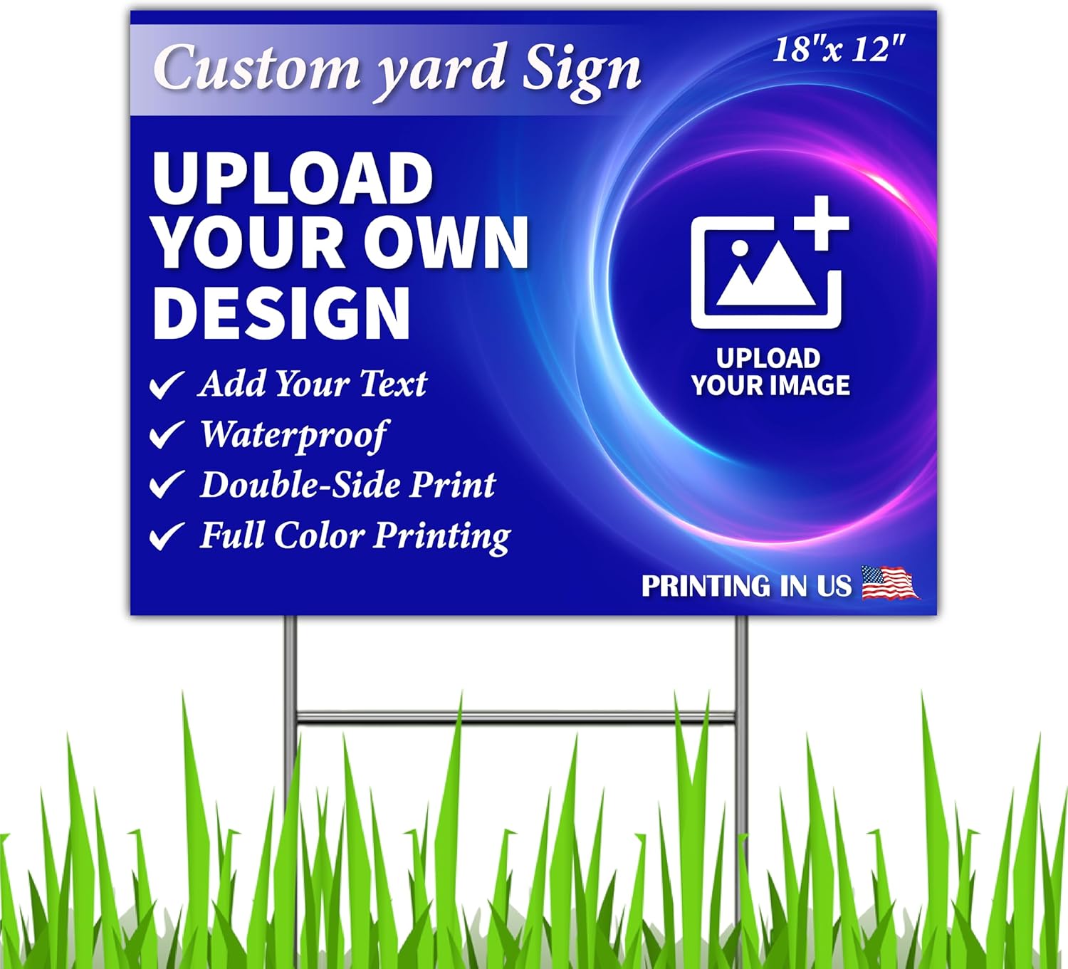 Amazon.com : Custom Yard Sign with Stakes 12x18 Inch Personalized ...