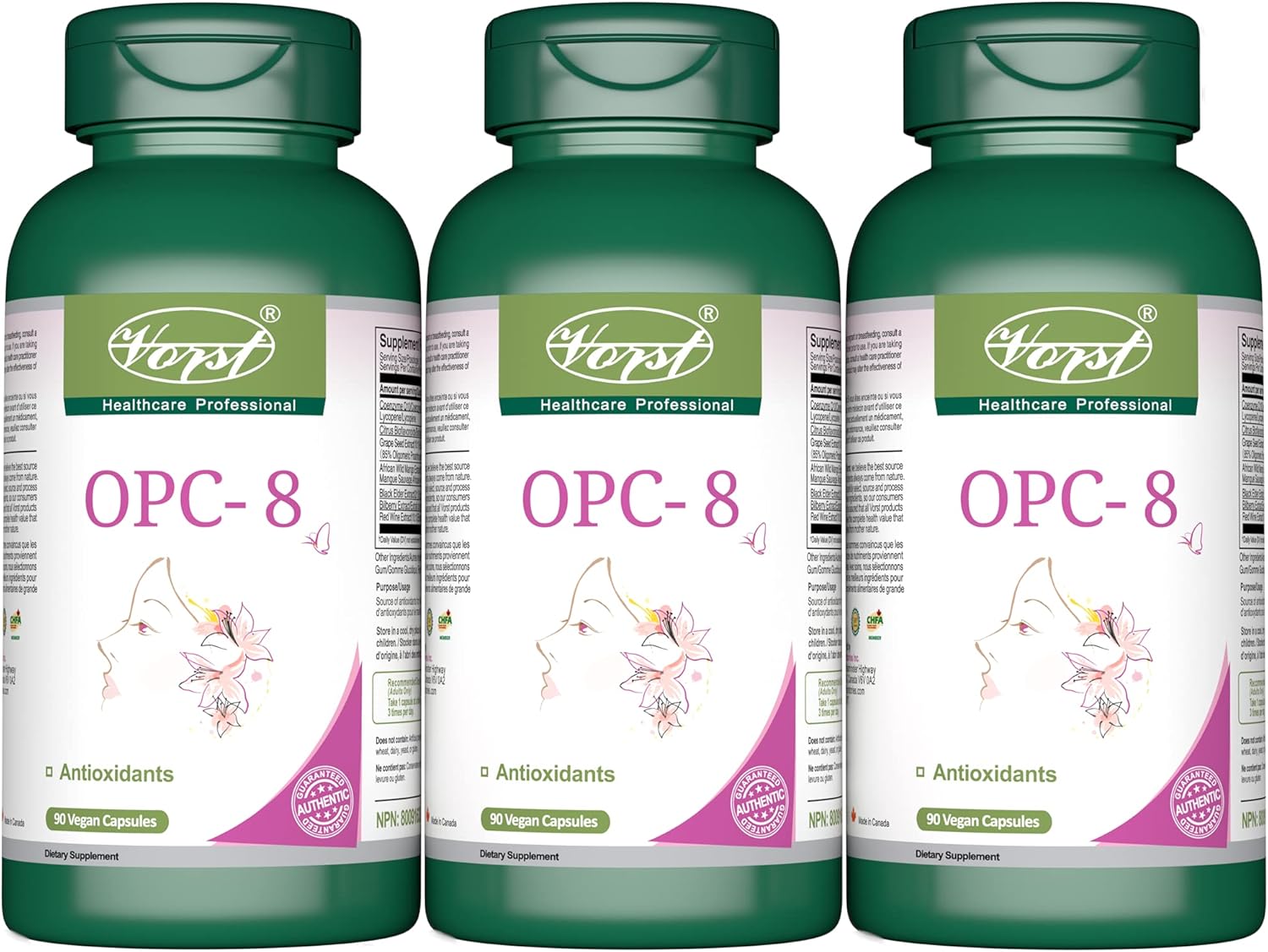 VORST OPC 8 90 Vegan Capsules | Super Antioxidant Supplement for Anti ...