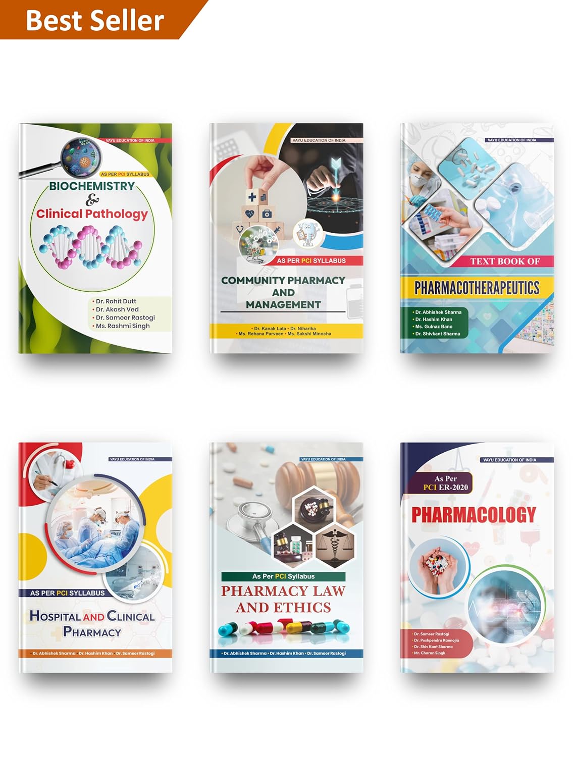 Buy 2023 Latest Diploma Pharmacy 2nd Year Books Set of 6: (Biochemistry ...
