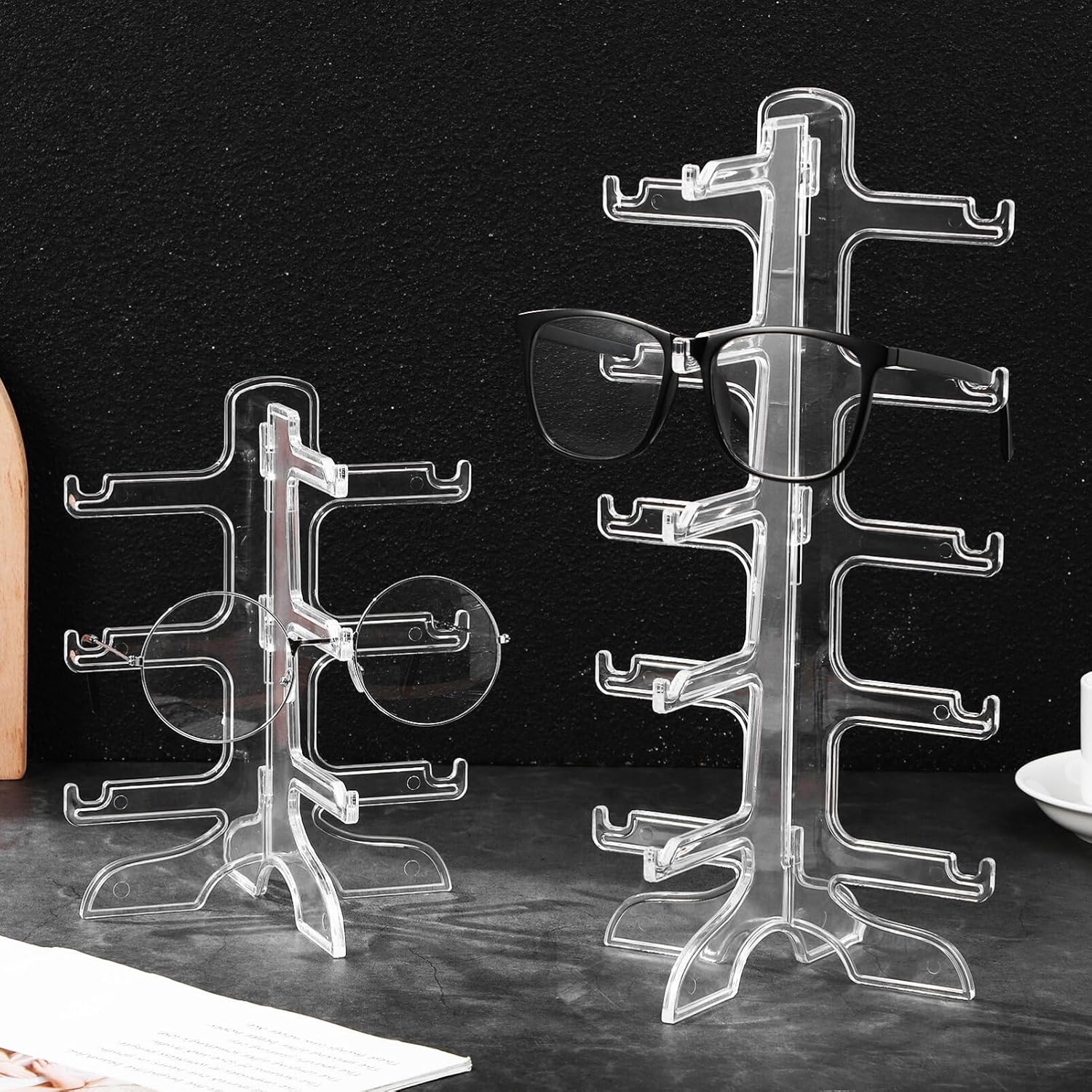 ULTECHNOVO Glasses Display Stand 5 Pairs + 3 Pairs Sunglass Holder ...