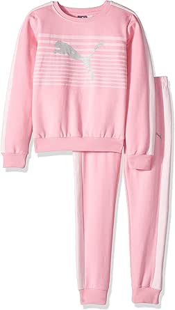 Amazon.com: PUMA Little Girls' Two Piece Fleece Set, Petal Pink, 6X ...