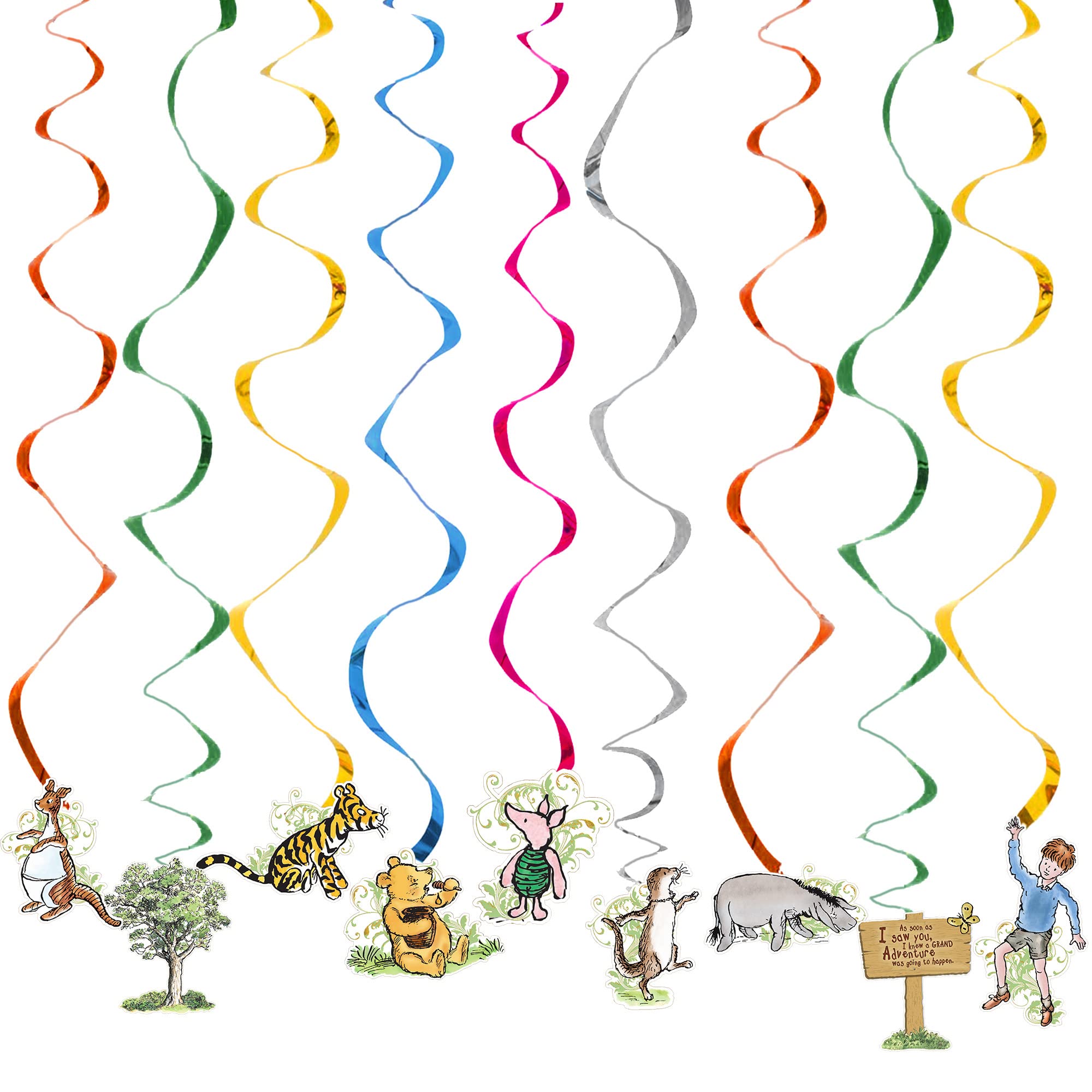 Buy 18 Pcs Winnie Hanging Swirls Cute Winnie Party Decorations The Pooh ...