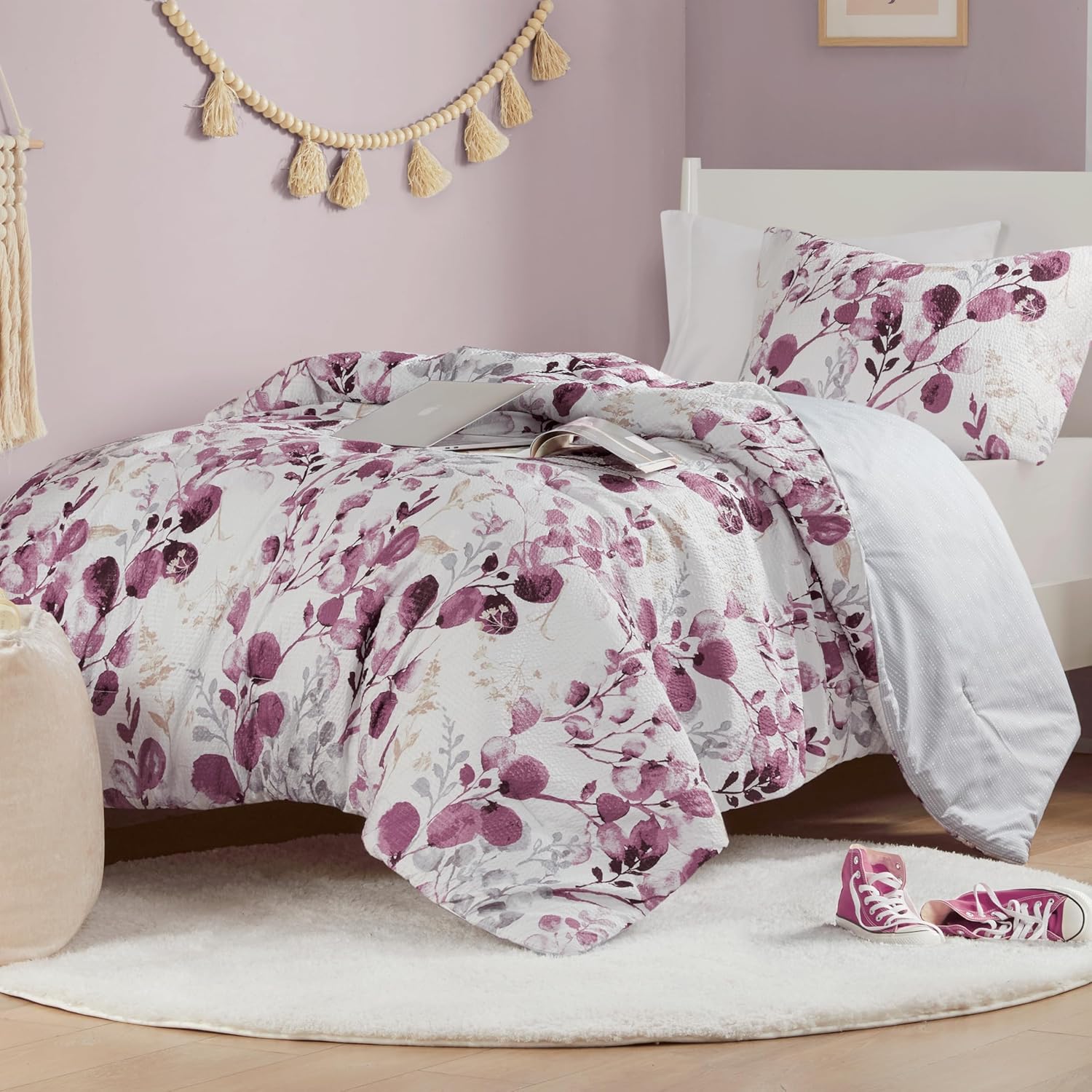 Amazon.com: Codi Floral Twin Comforter Set for Teen Girls, Spring ...