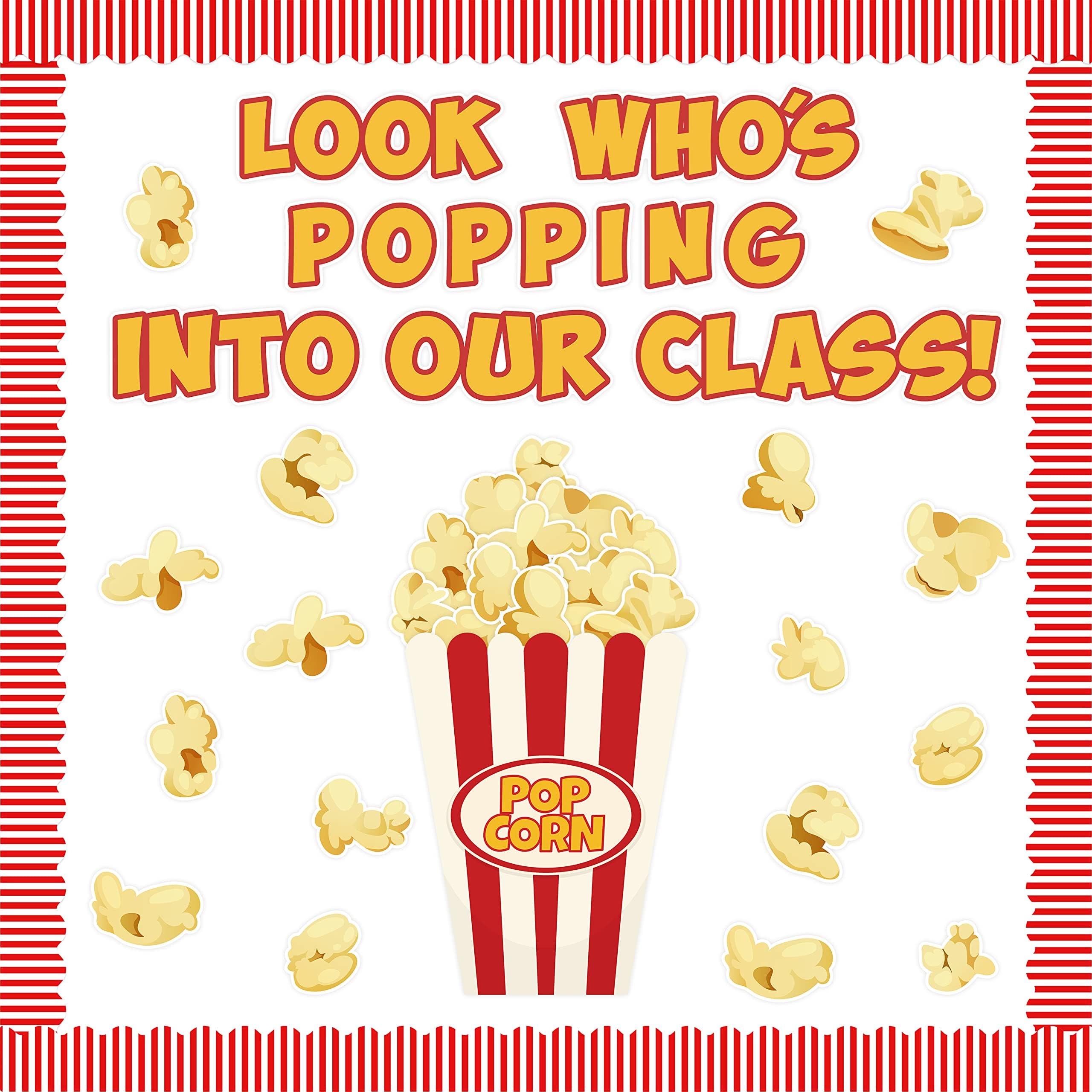 Amazon.com: AsodSway Back to School 113P Popcorn Bulletin Board Cutouts ...
