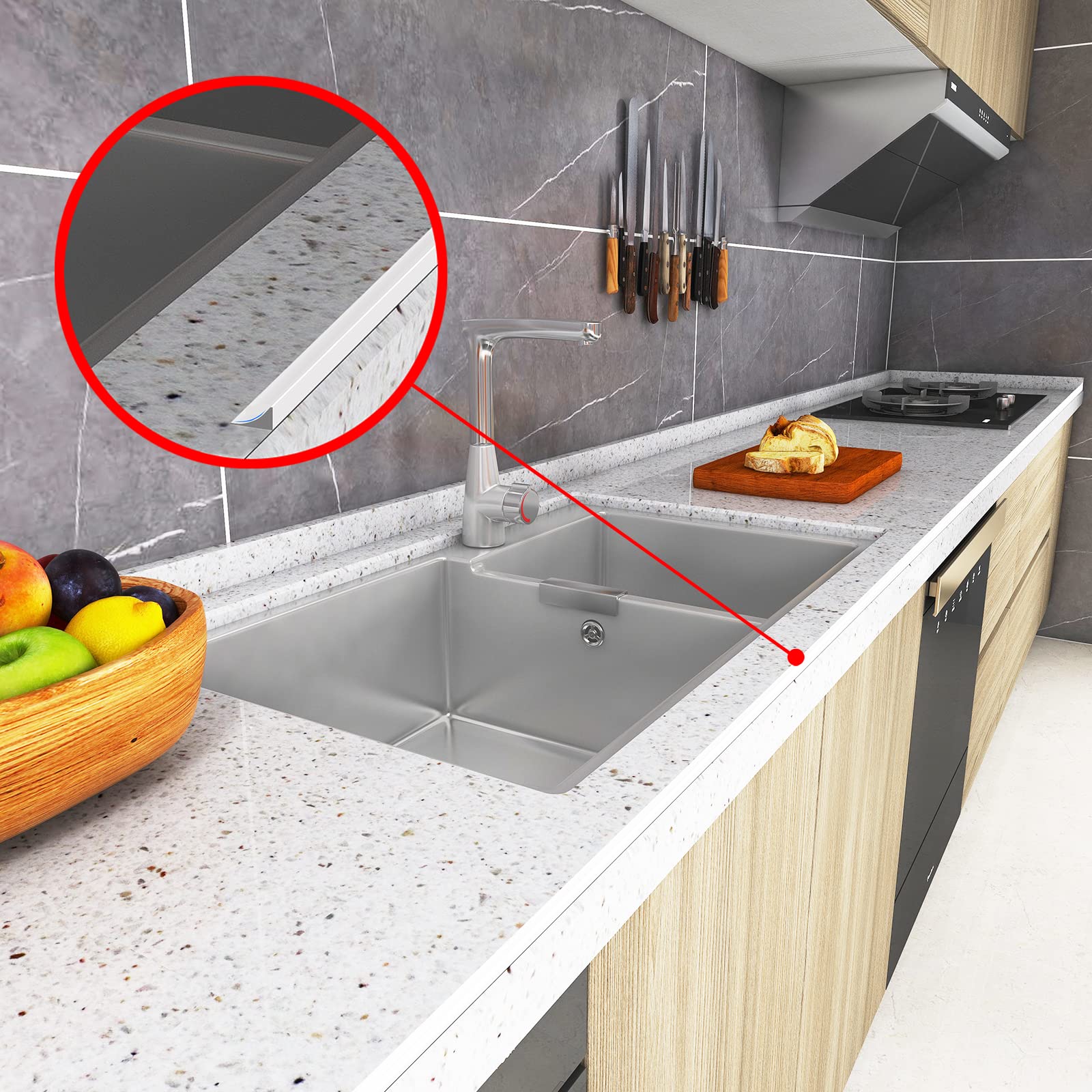 Snapklik.com : 39-inch Shower Threshold Water Dam,Keep Water In Shower ...