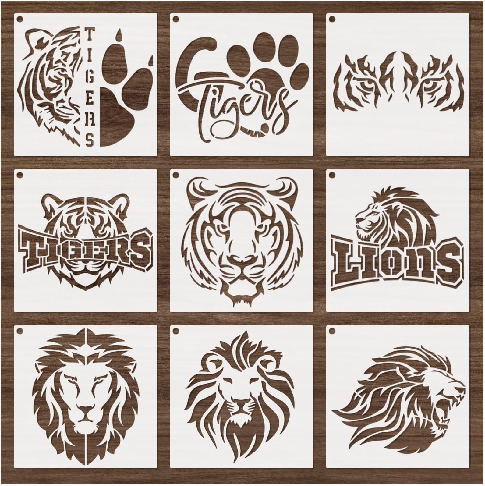 Amazon.com: 9 Pieces Animal Stencil Templates Reusable Animal Painting ...